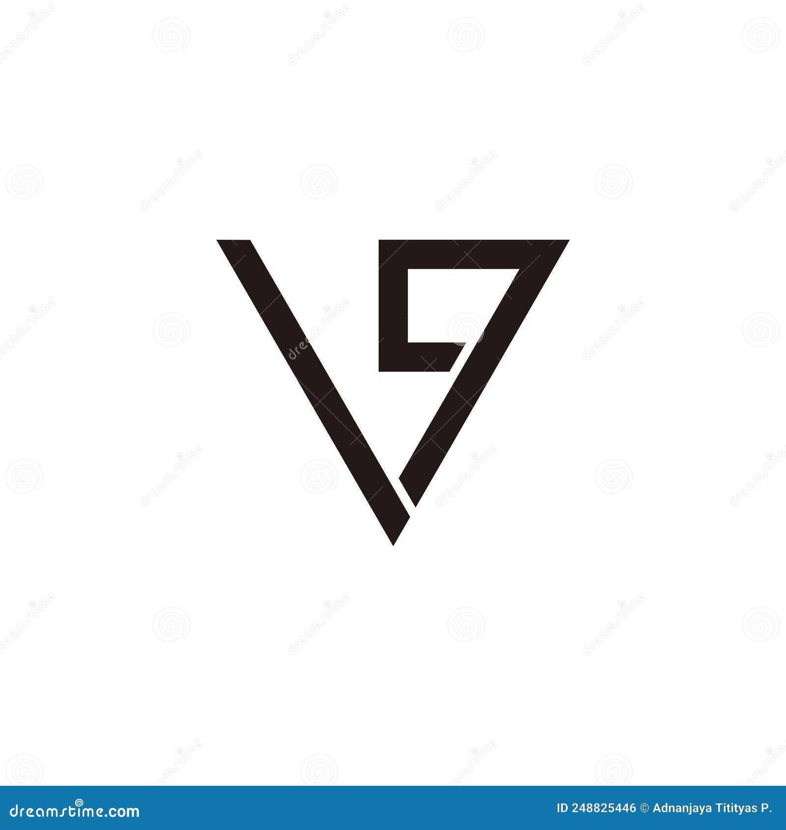 Letter Vg Simple Geometric Line Logo Vector Stock Vector - Illustration ...