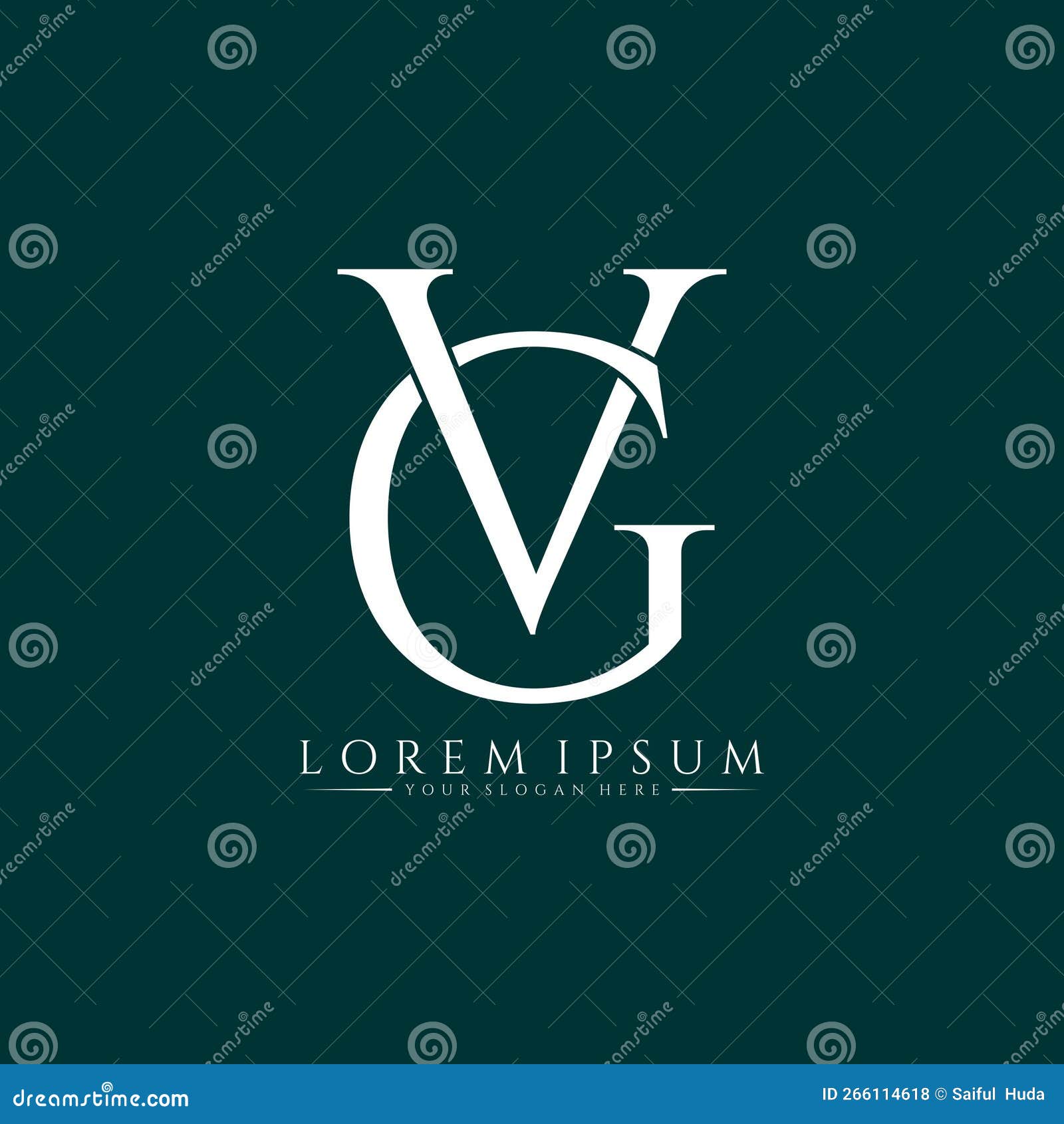Letter VG Simple Monogram Logo Icon Design. Stock Vector - Illustration ...