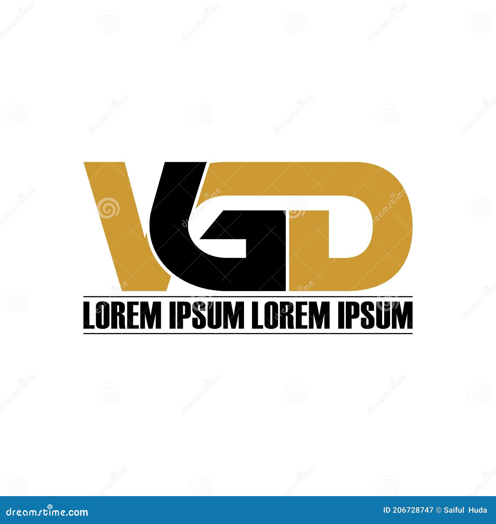 Letter VGD Simple Monogram Logo Icon Design. Stock Vector ...
