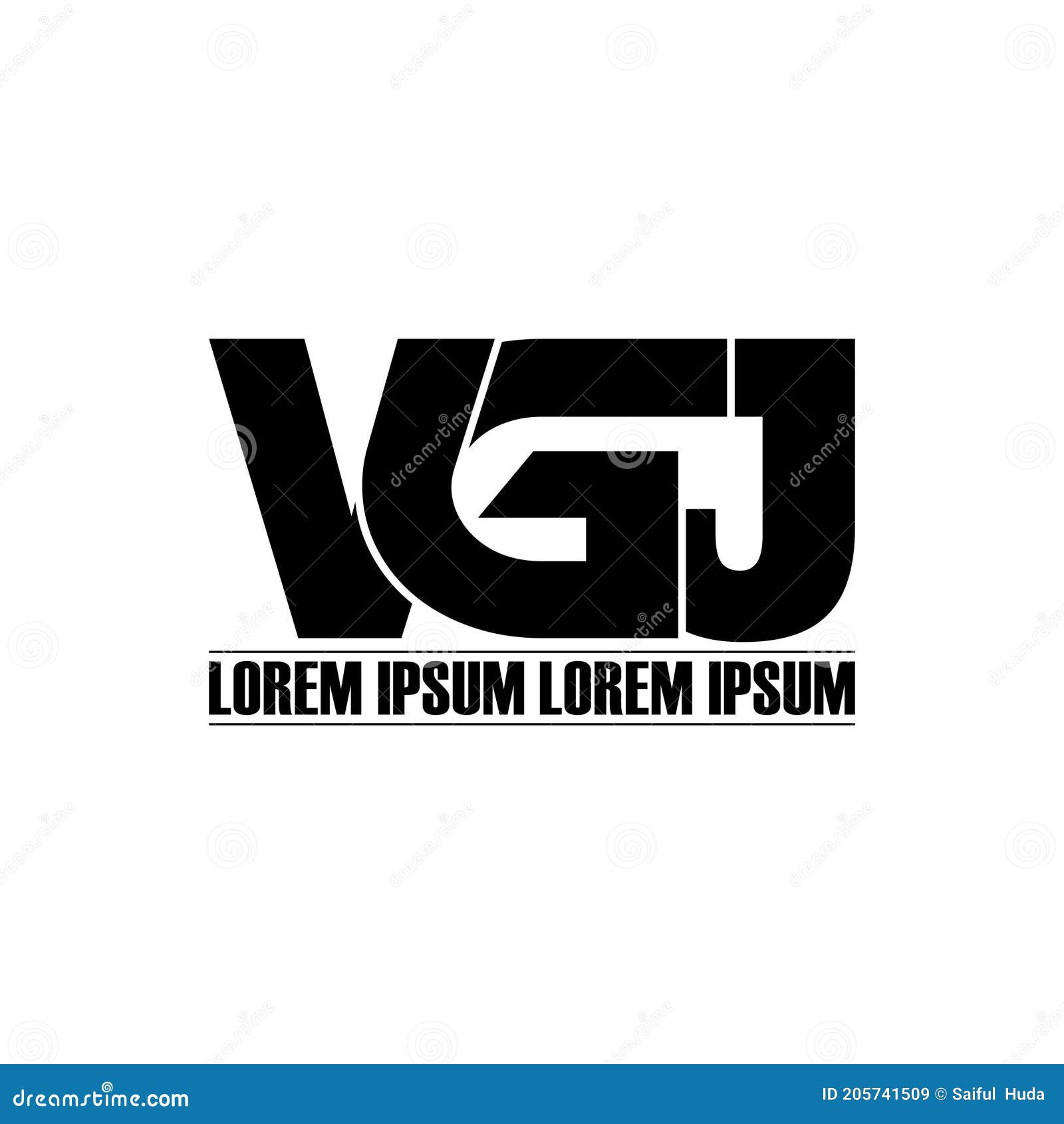 Letter VGJ Simple Monogram Logo Icon Design. Stock Vector ...