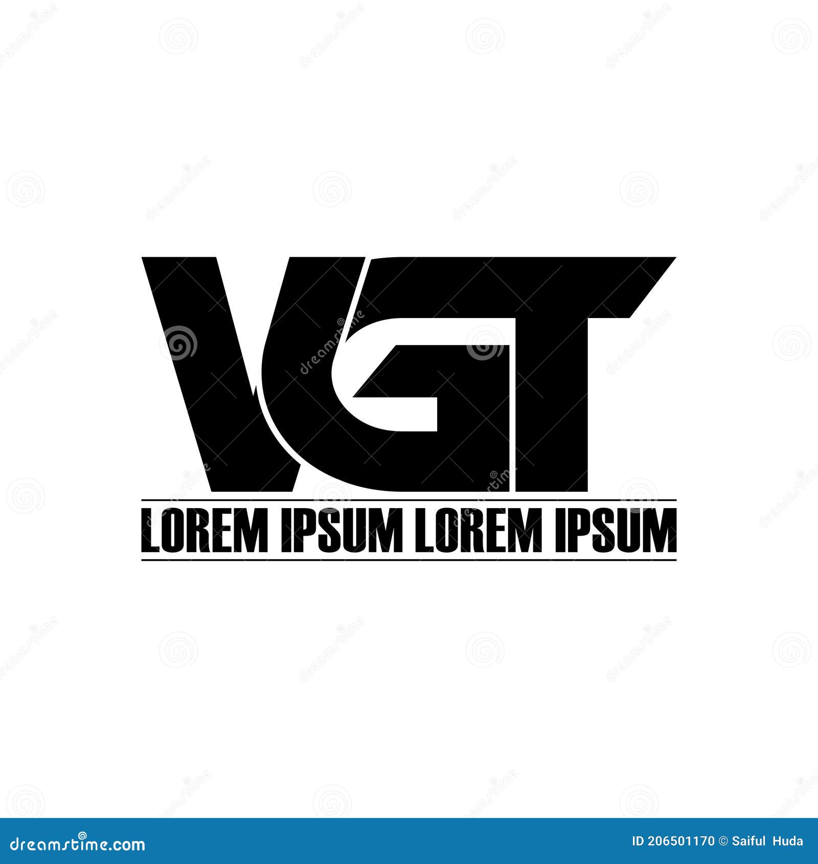Letter VGT Simple Monogram Logo Icon Design. Stock Vector ...