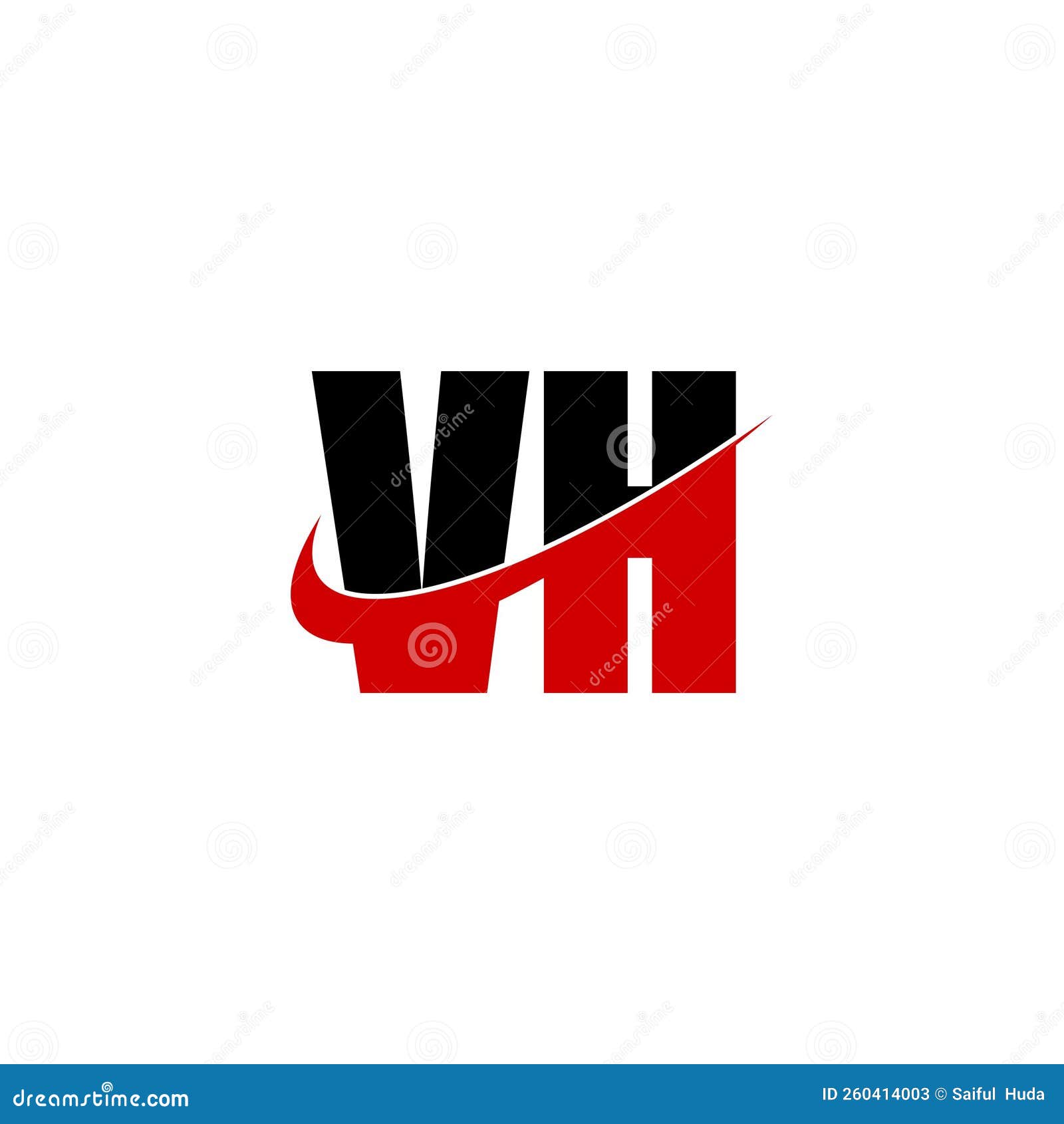 Letter VH Simple Monogram Logo Icon Design. Stock Vector - Illustration ...