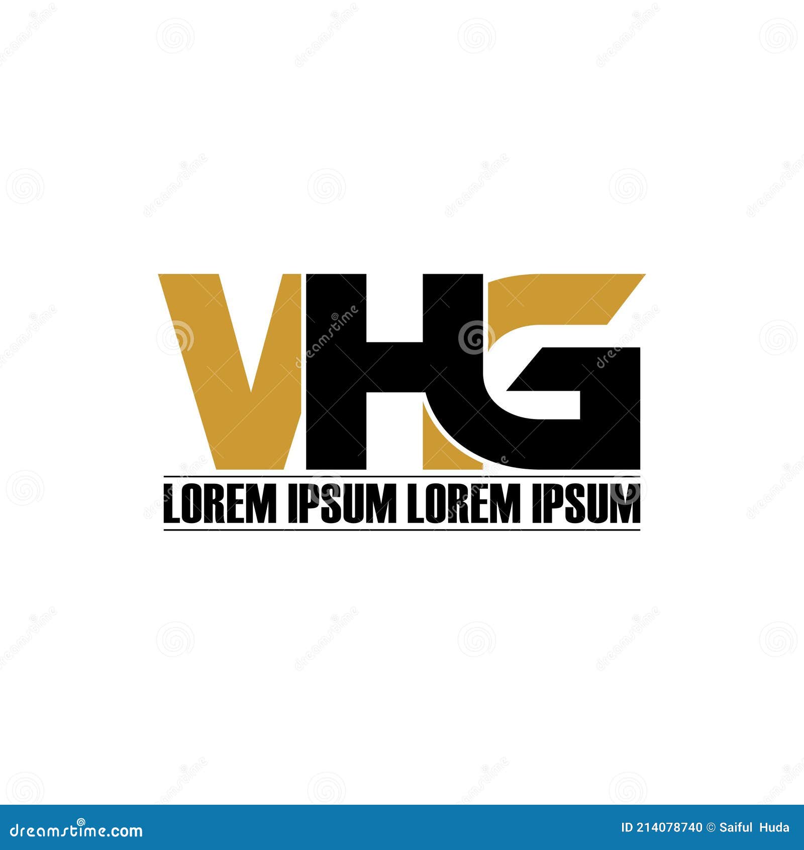 Letter VHG Simple Monogram Logo Icon Design. Stock Vector ...