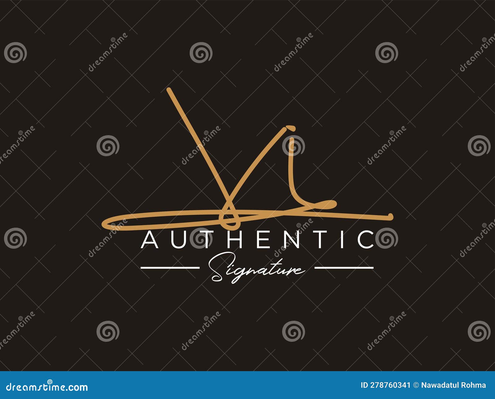 Letter VI Signature Logo Template Vector Stock Vector - Illustration of ...