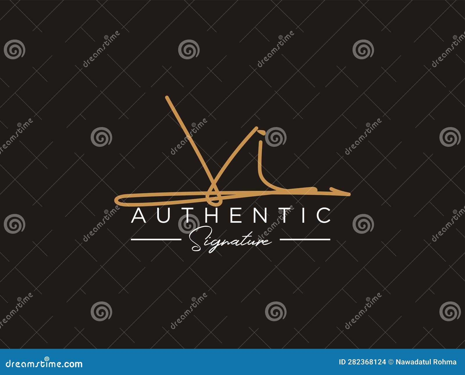 Letter VI Signature Logo Template Vector Stock Vector - Illustration of ...