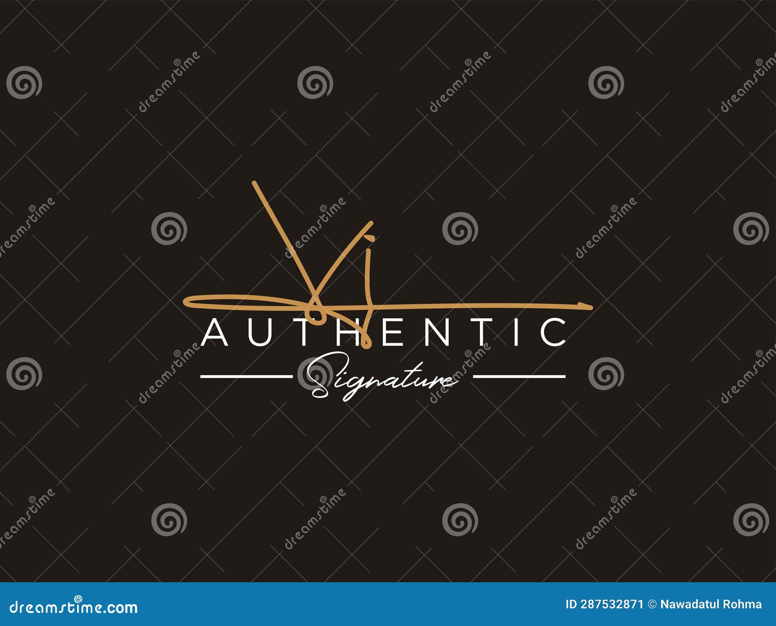 Letter VI Signature Logo Template Vector Stock Vector - Illustration of ...