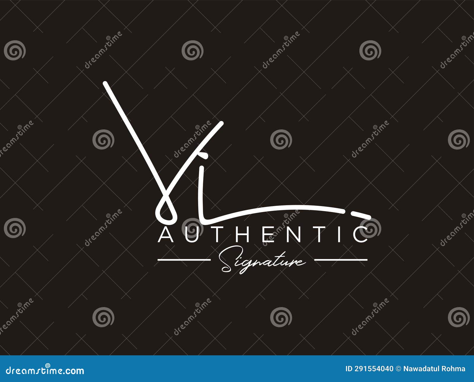 Letter VI Signature Logo Template Vector Stock Vector - Illustration of ...