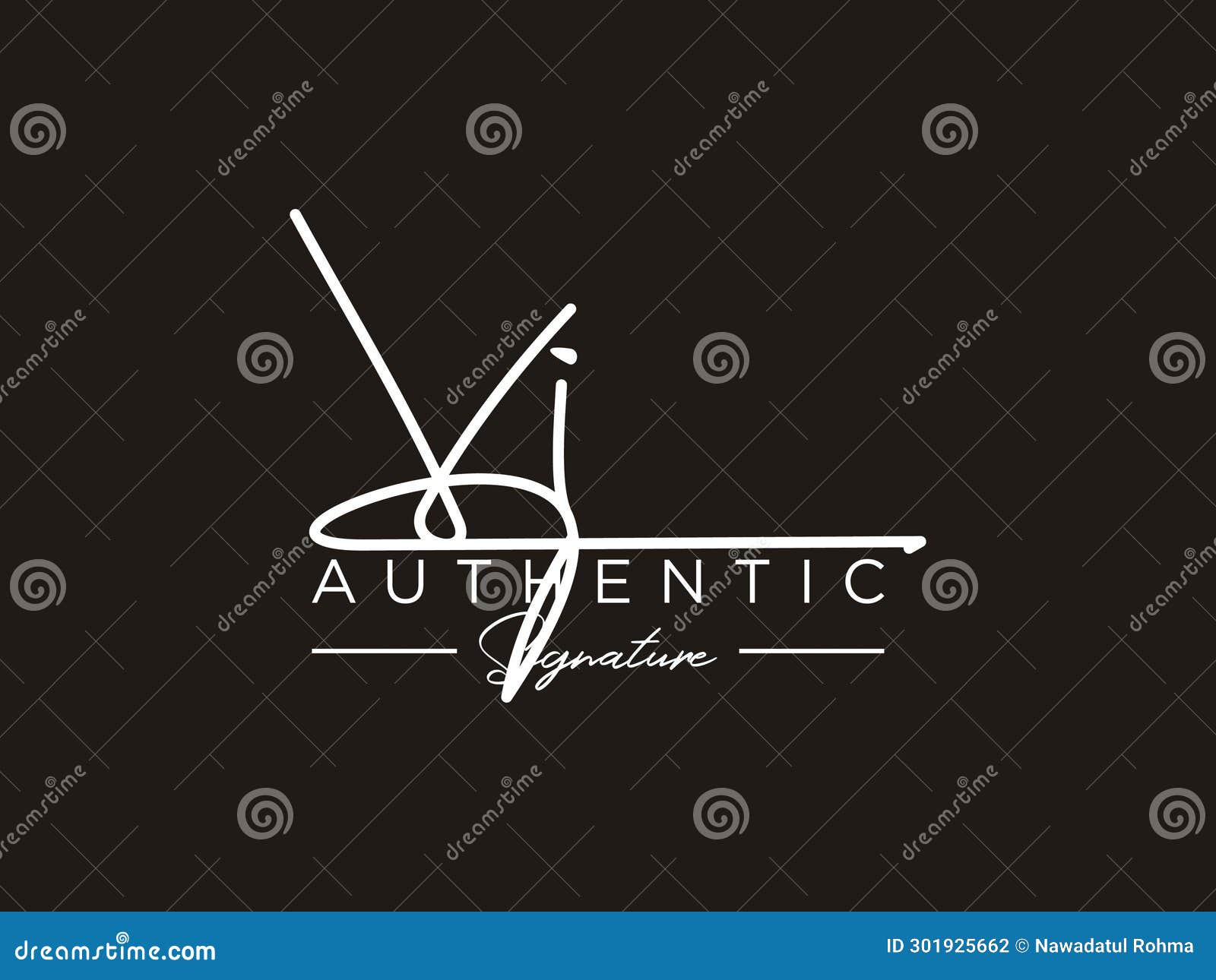 Letter VI Signature Logo Template Vector Stock Vector - Illustration of ...