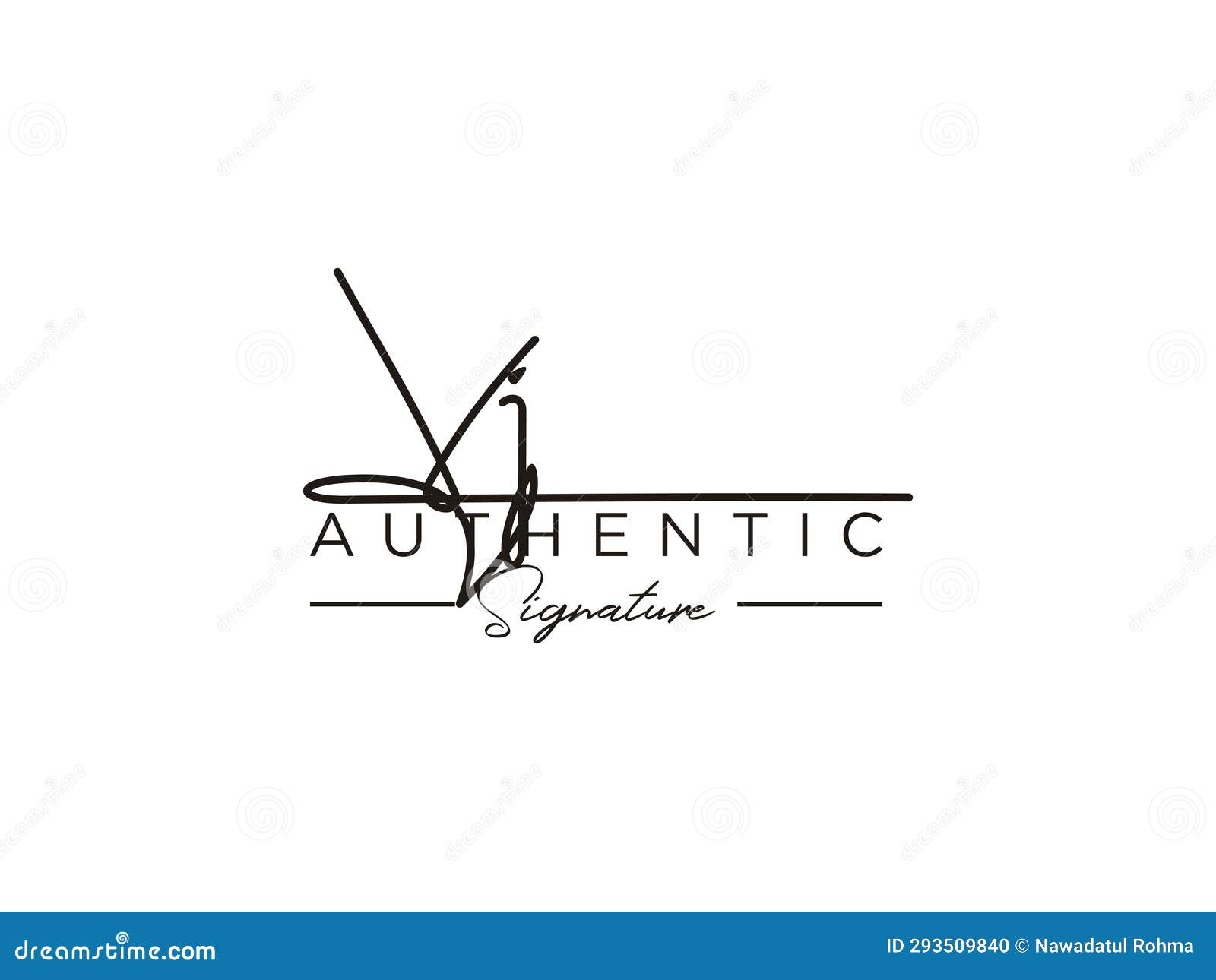 Letter VJ Signature Logo Template Vector Stock Vector - Illustration of ...