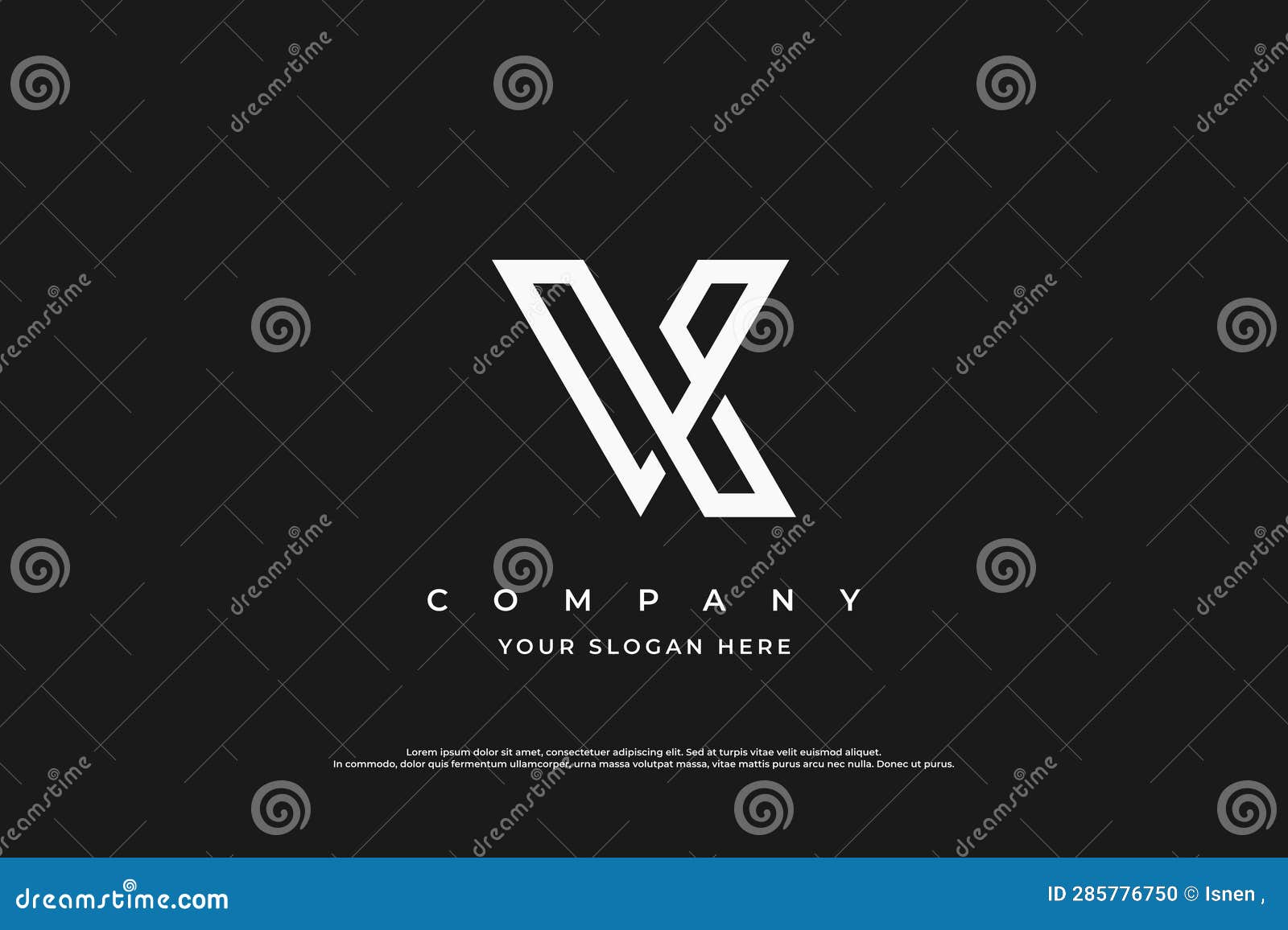 Letter VK Monogram Logo Design Vector Stock Vector - Illustration of ...