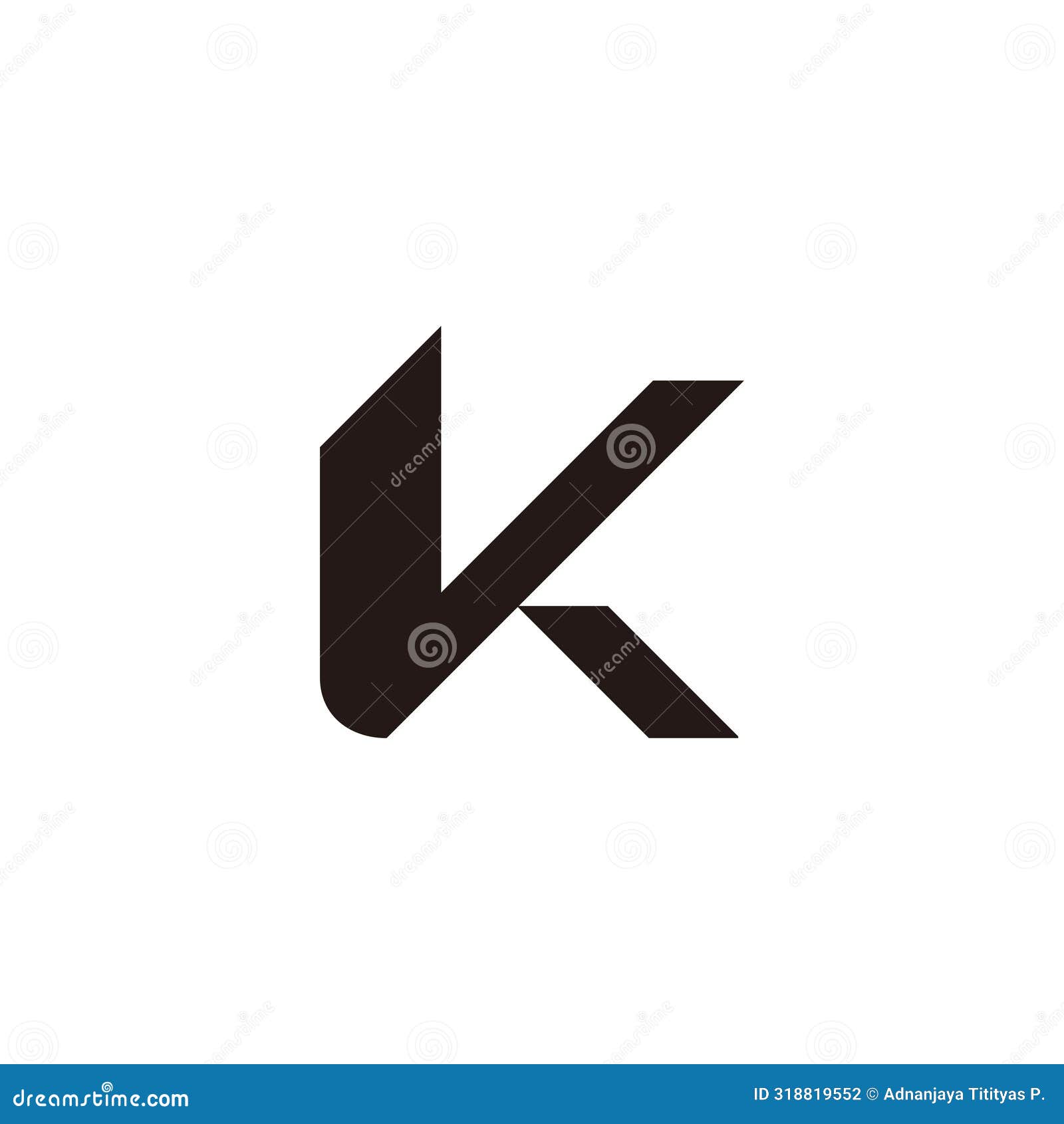 Letter Vk Simple Geometric Logo Vector Stock Vector - Illustration of ...