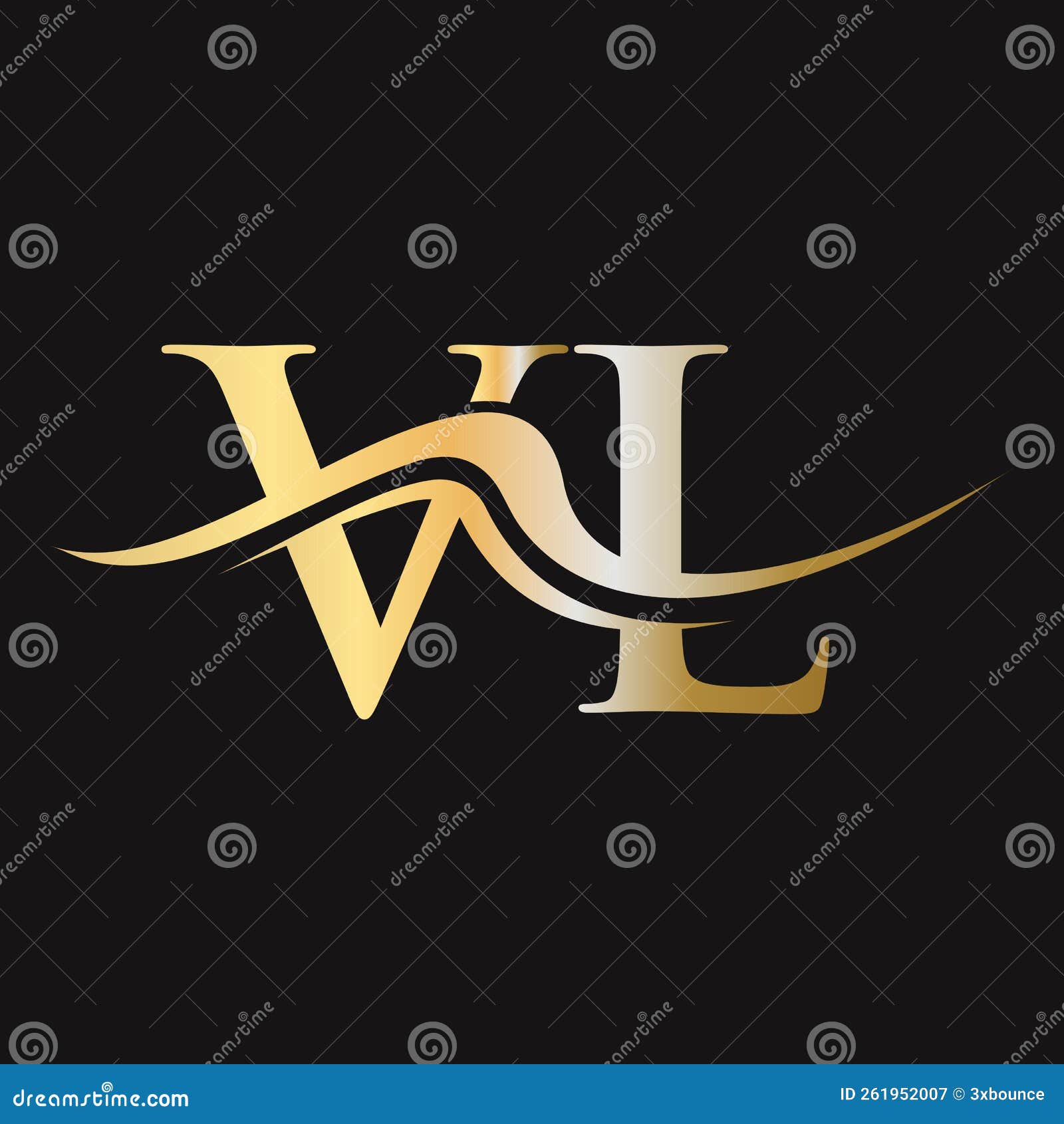 Letter VL Logo Design. Initial VL Logotype Template for Business and ...