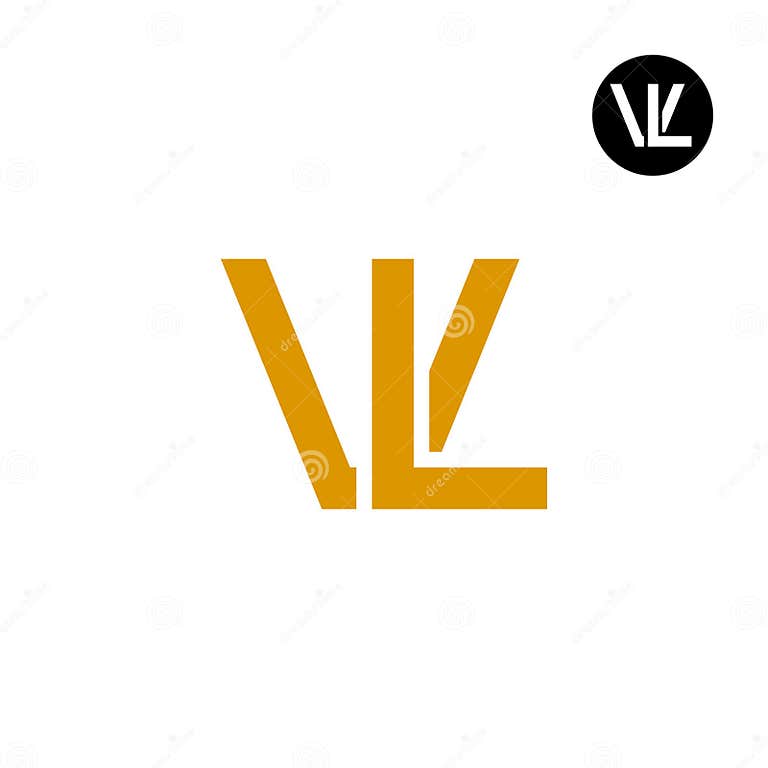 Letter VL Monogram Logo Design Stock Illustration - Illustration of ...