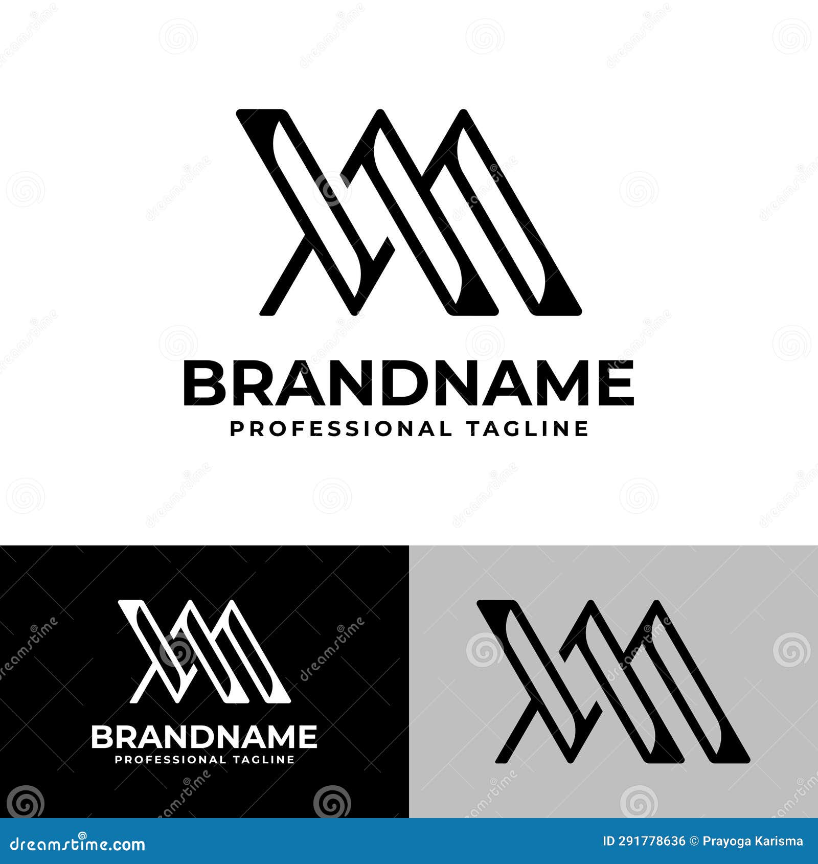 Letter VM Monogram Logo Bundle, Sutable for Business with MV or VM ...