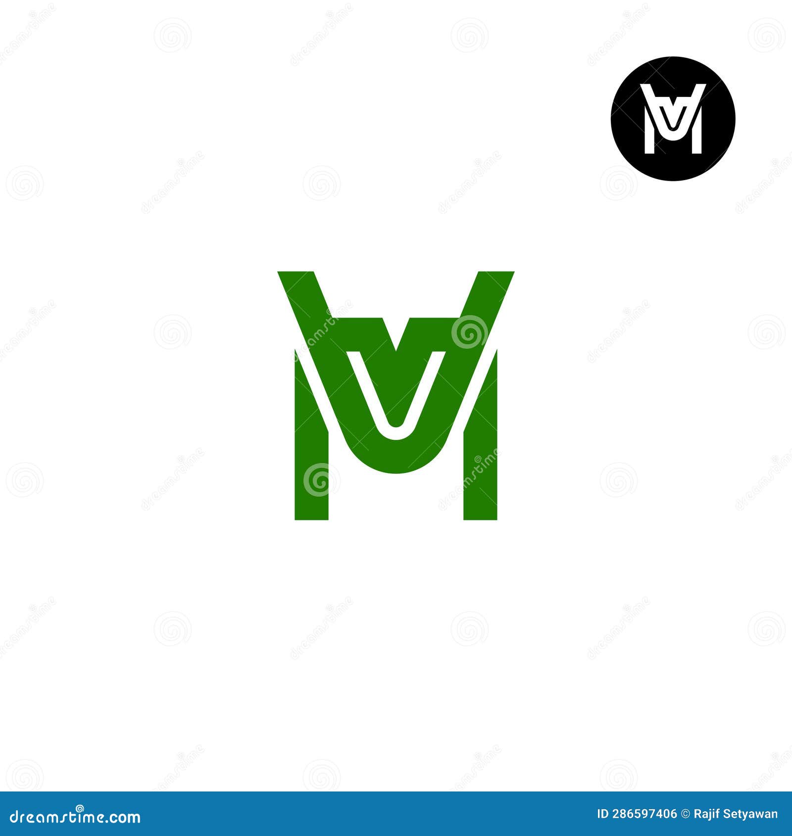 Letter VM MV Monogram Logo Design Stock Vector - Illustration of ...