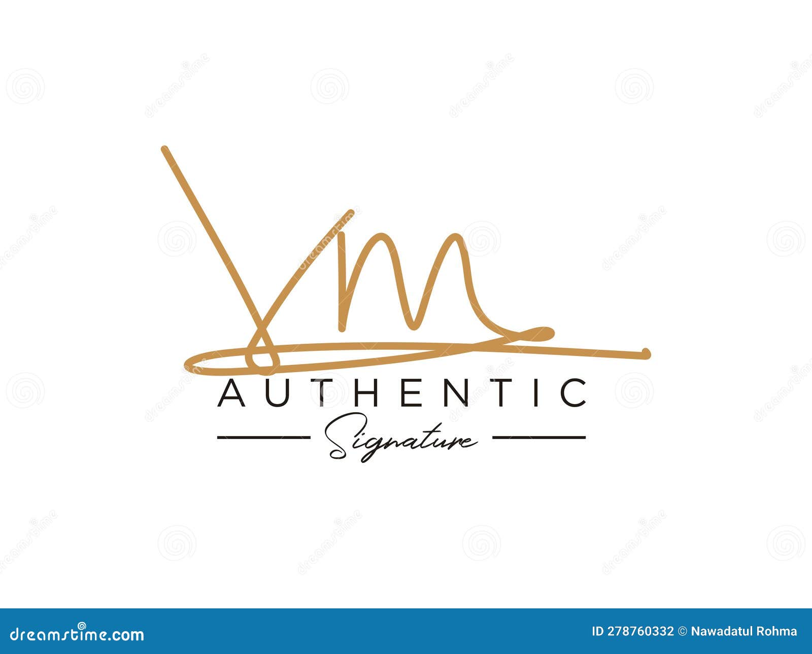 Letter VM Signature Logo Template Vector Stock Vector - Illustration of ...