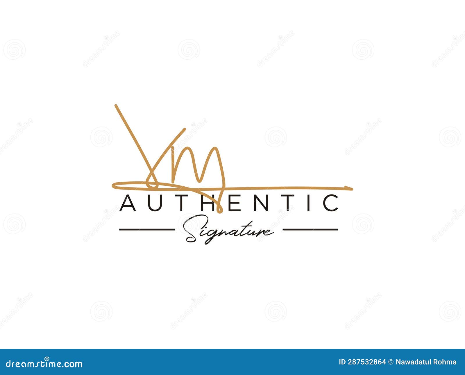 Letter VM Signature Logo Template Vector Stock Vector - Illustration of ...
