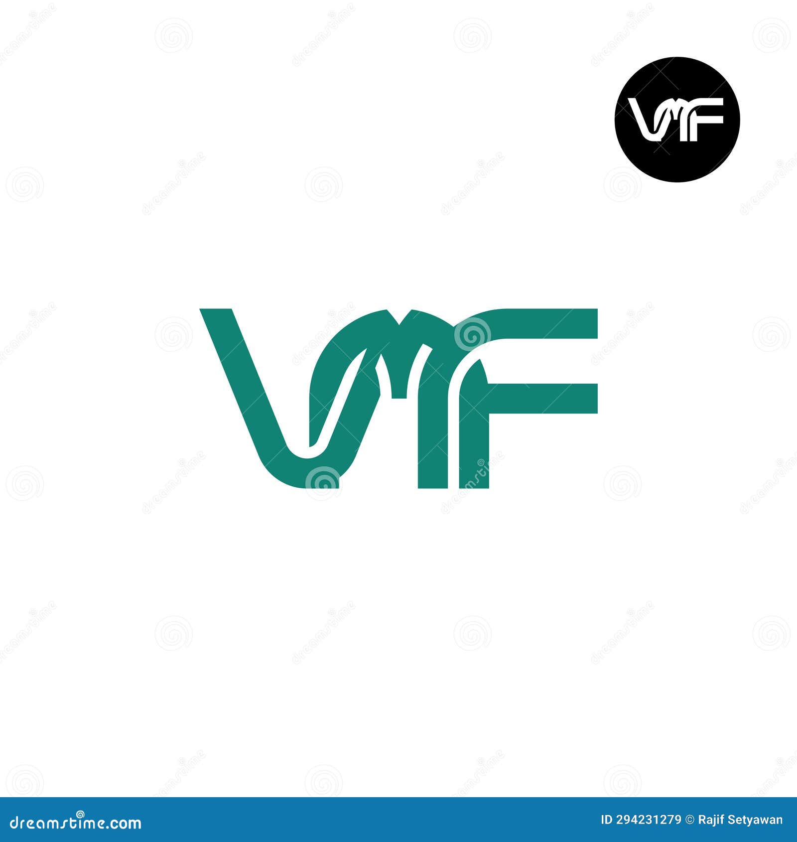 Letter VMF Monogram Logo Design Stock Vector - Illustration of company ...