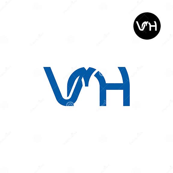Letter VMH Monogram Logo Design Stock Vector - Illustration of ...