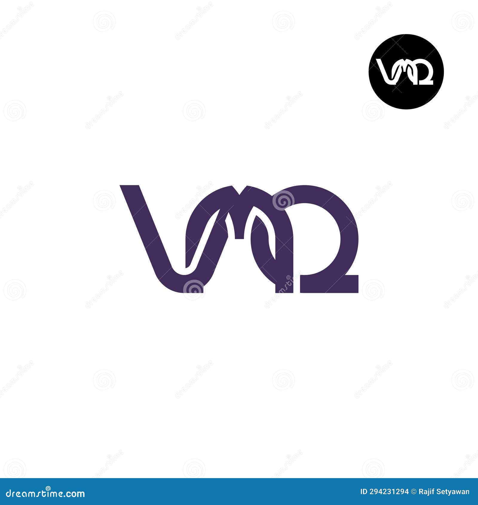 Letter VMQ Monogram Logo Design Stock Vector - Illustration of ...