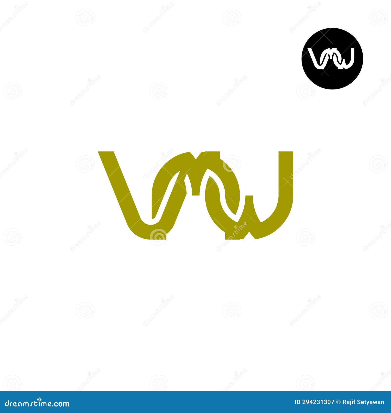 Letter VMW Monogram Logo Design Stock Vector - Illustration of ...