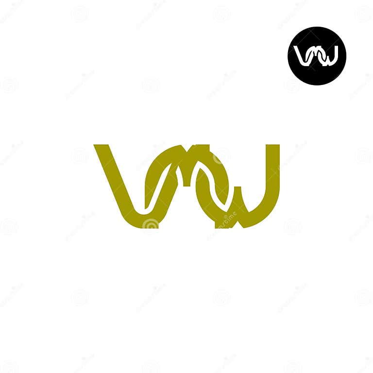 Letter VMW Monogram Logo Design Stock Vector - Illustration of ...