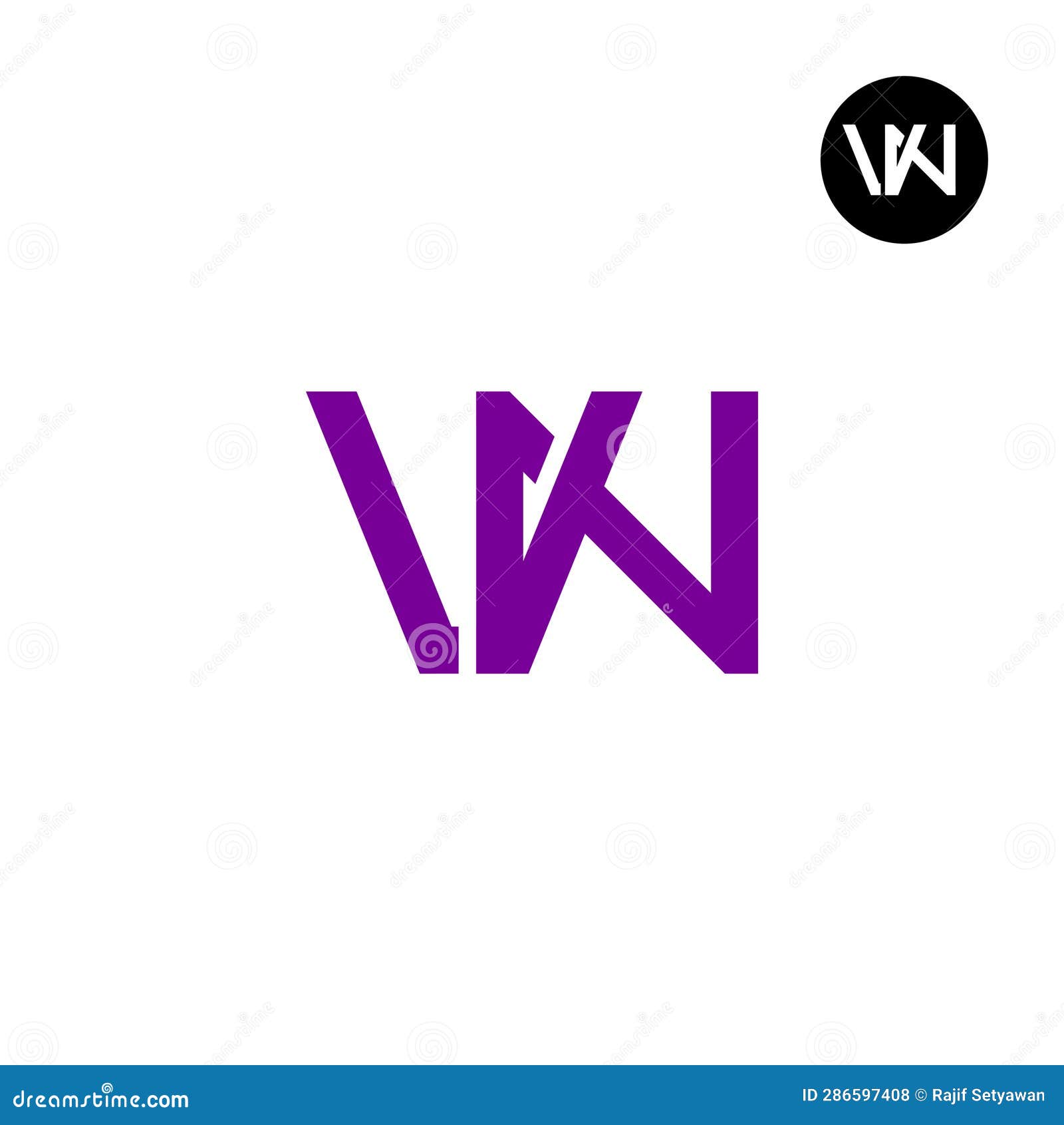 Letter VN Monogram Logo Design Stock Illustration - Illustration of ...
