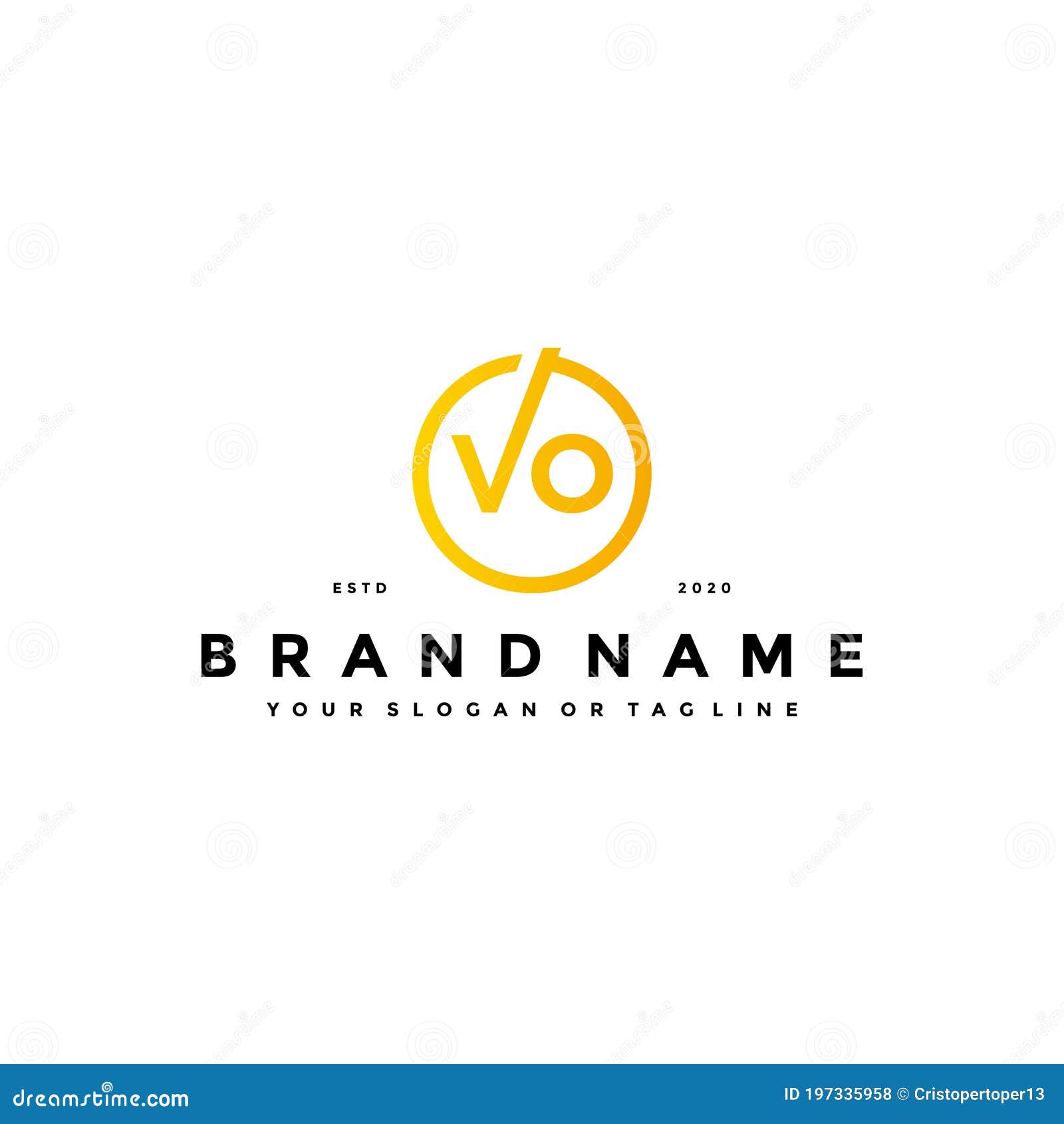 Letter VO Logo Design Vector Stock Vector - Illustration of branding ...