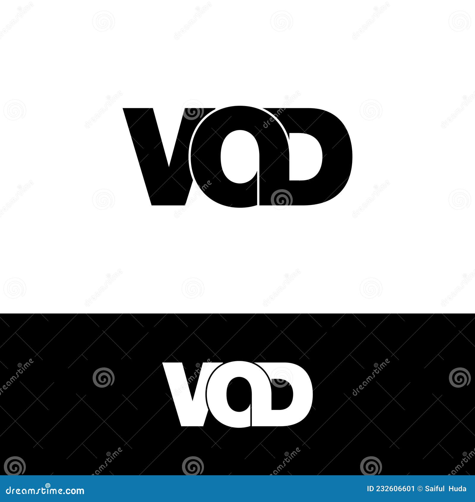 Letter VOD Simple Monogram Logo Icon Design. Stock Vector ...