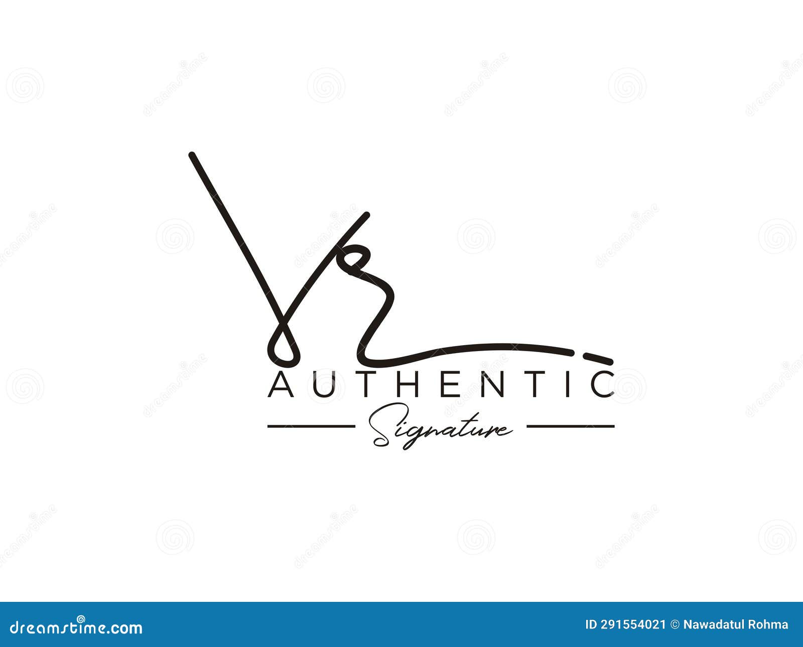 Letter VR Signature Logo Template Vector Stock Vector - Illustration of ...
