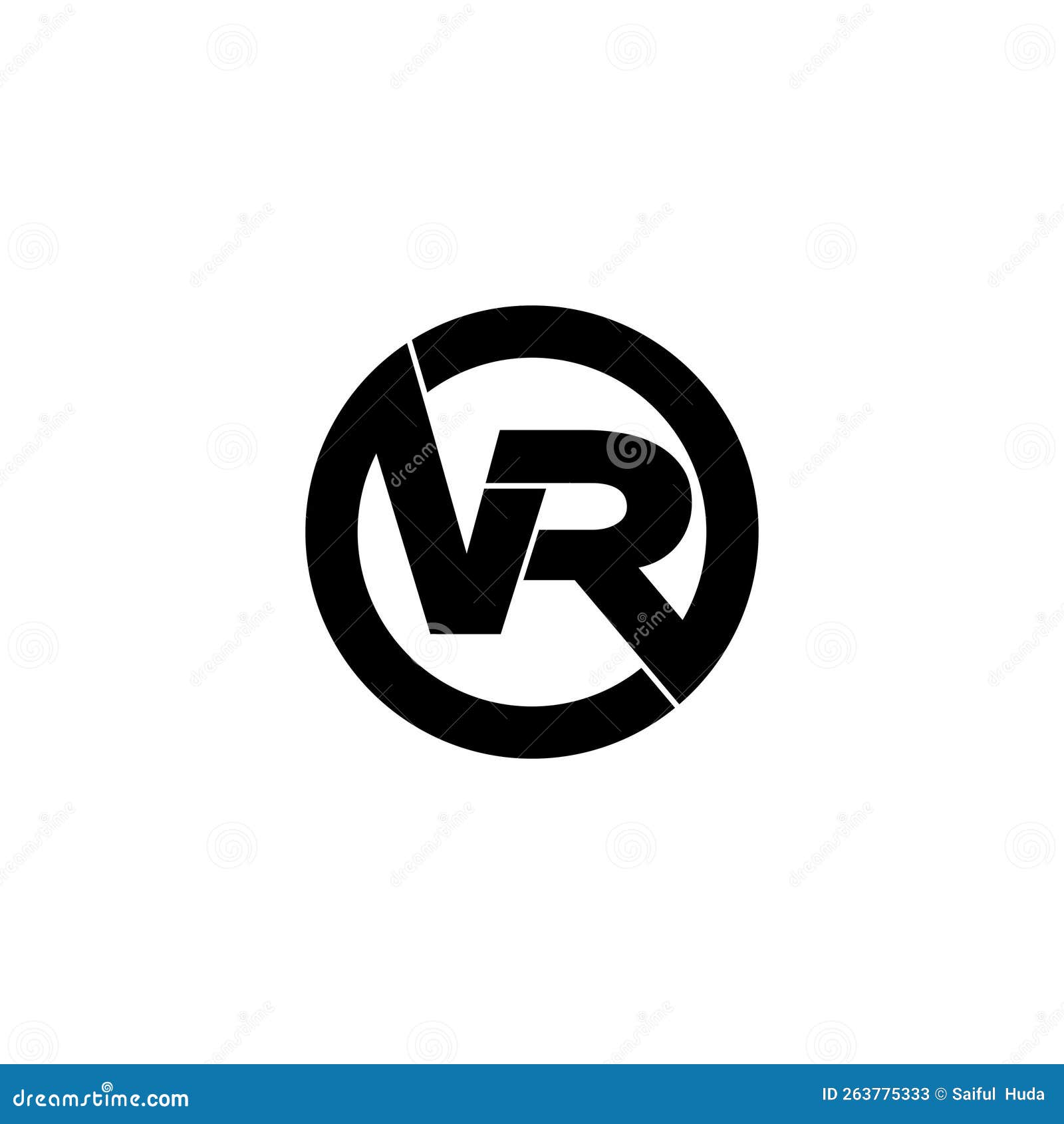 Letter VR Simple Monogram Logo Icon Design. Stock Vector - Illustration ...