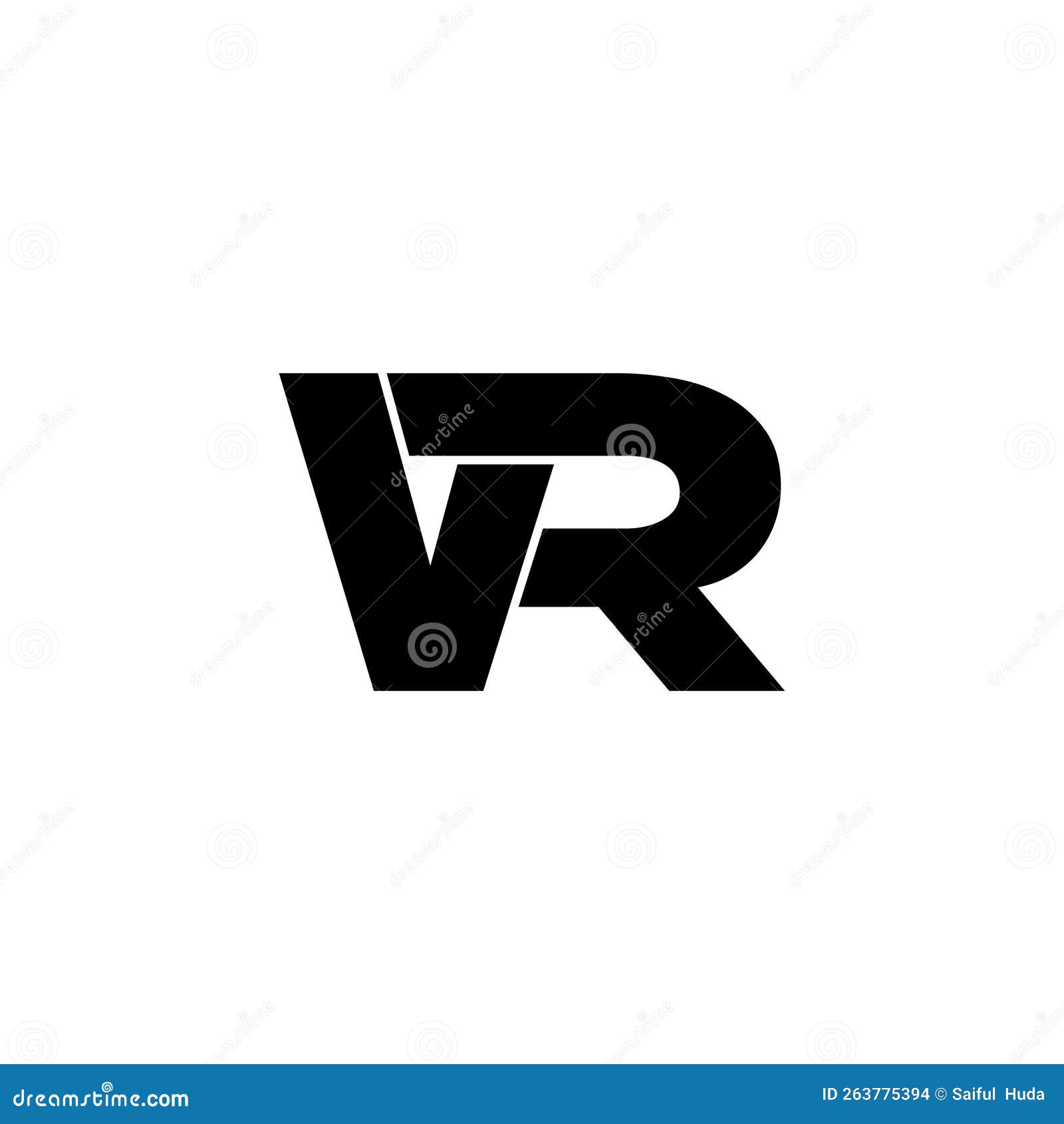 Letter VR Simple Monogram Logo Icon Design. Stock Vector - Illustration ...