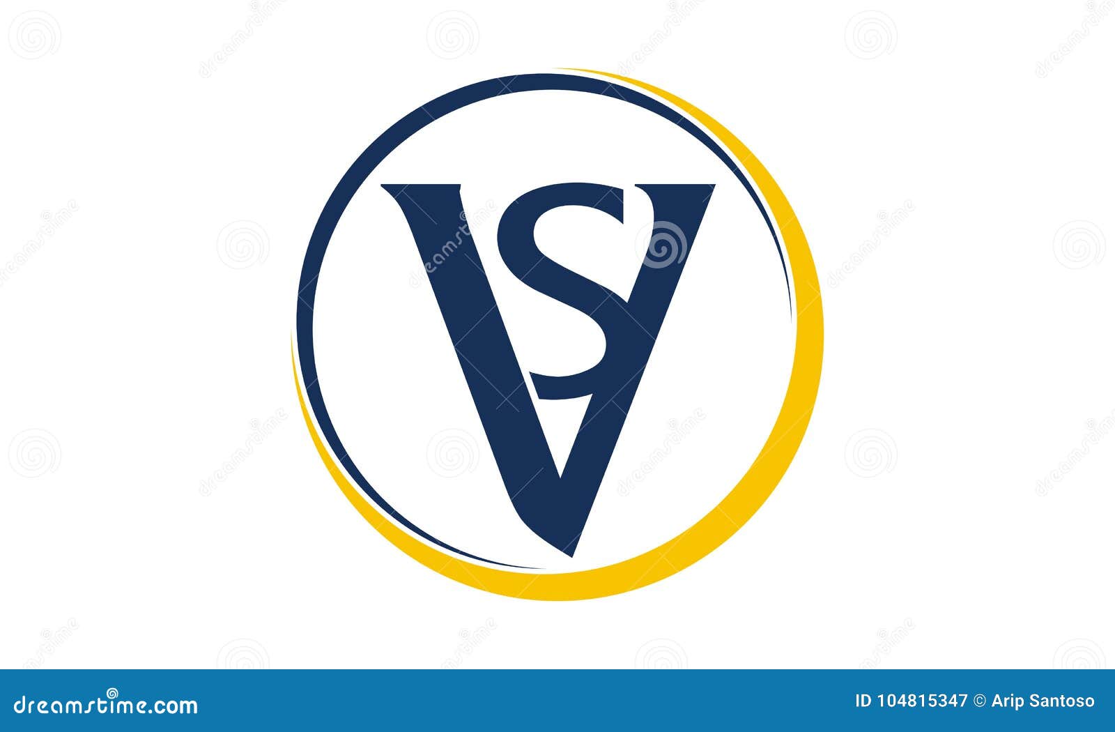 Letter VS Emblem stock vector. Illustration of energy - 104815347