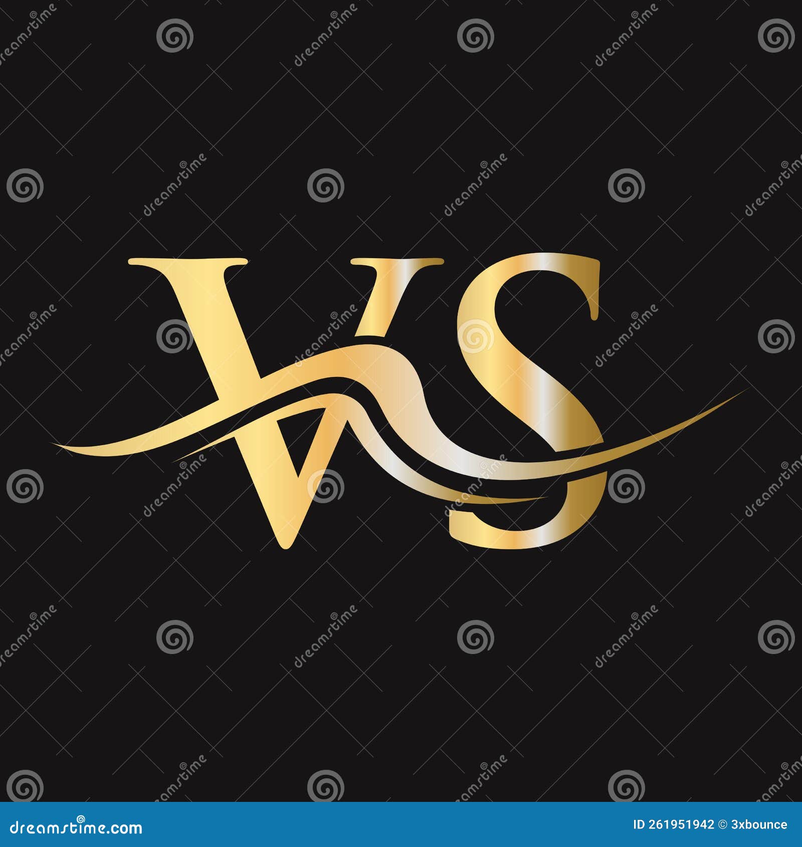 Letter VS Logo Design. Initial VS Logotype Template for Business and ...