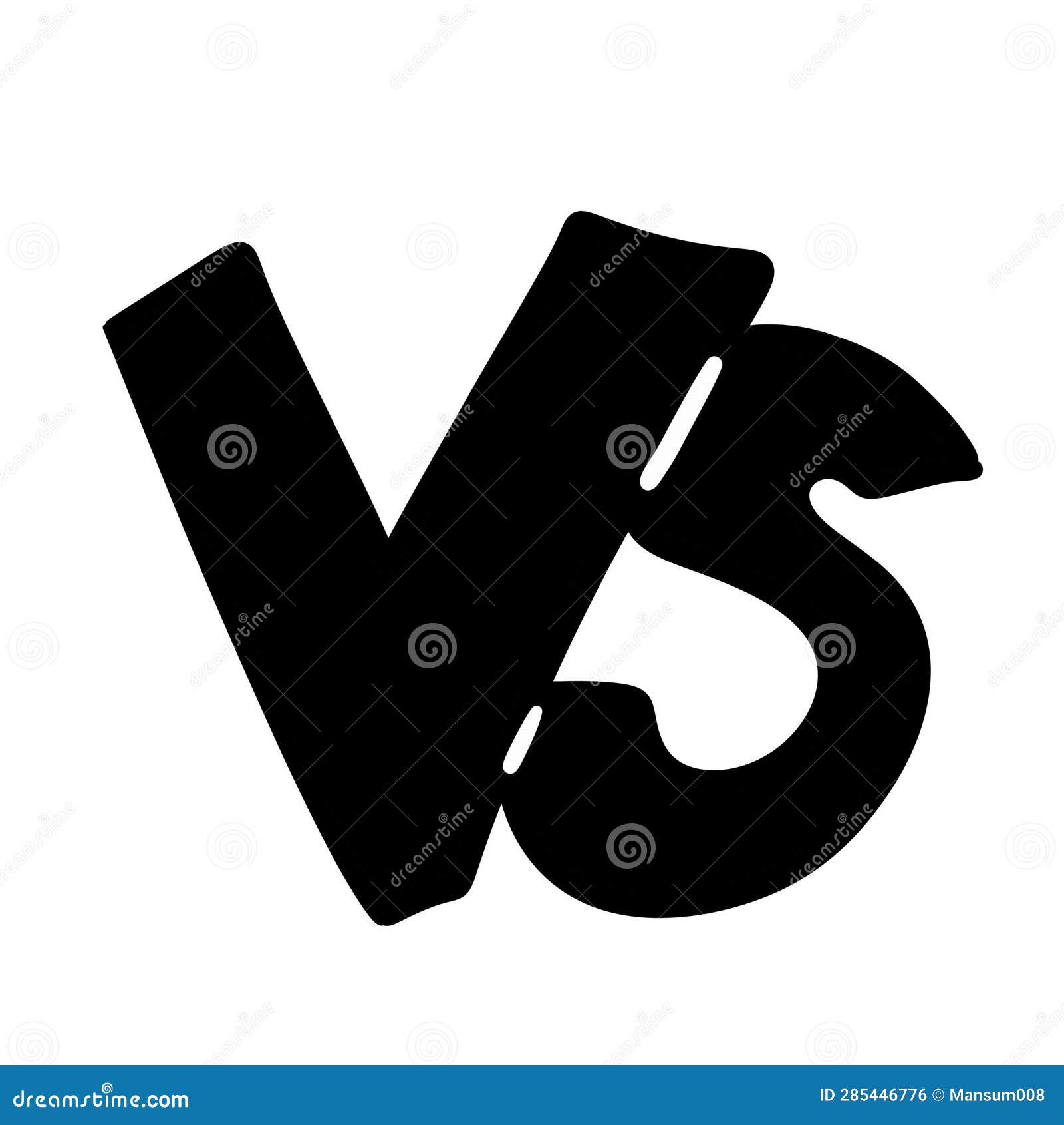 Letter Vs Logo on White Background Stock Illustration - Illustration of ...