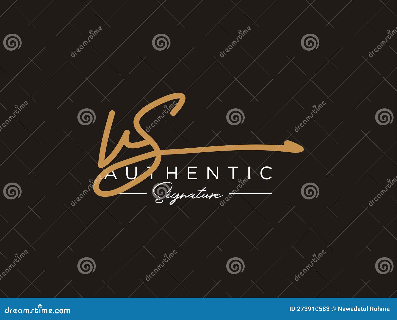 Letter VS Signature Logo Template Vector Stock Vector - Illustration of ...