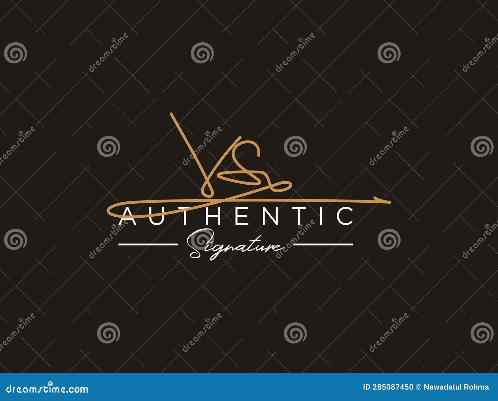 Letter VS Signature Logo Template Vector Stock Vector - Illustration of ...