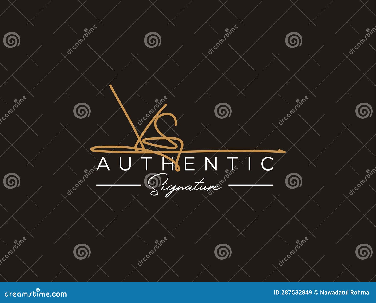 Letter VS Signature Logo Template Vector Stock Vector - Illustration of ...
