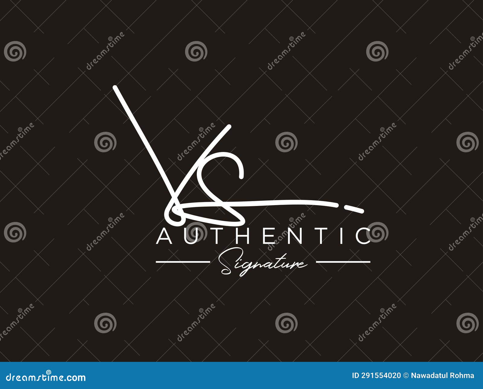 Letter VS Signature Logo Template Vector Stock Vector - Illustration of ...