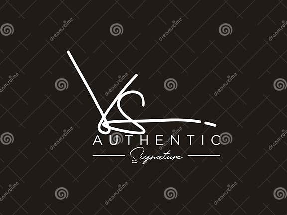 Letter VS Signature Logo Template Vector Stock Vector - Illustration of ...