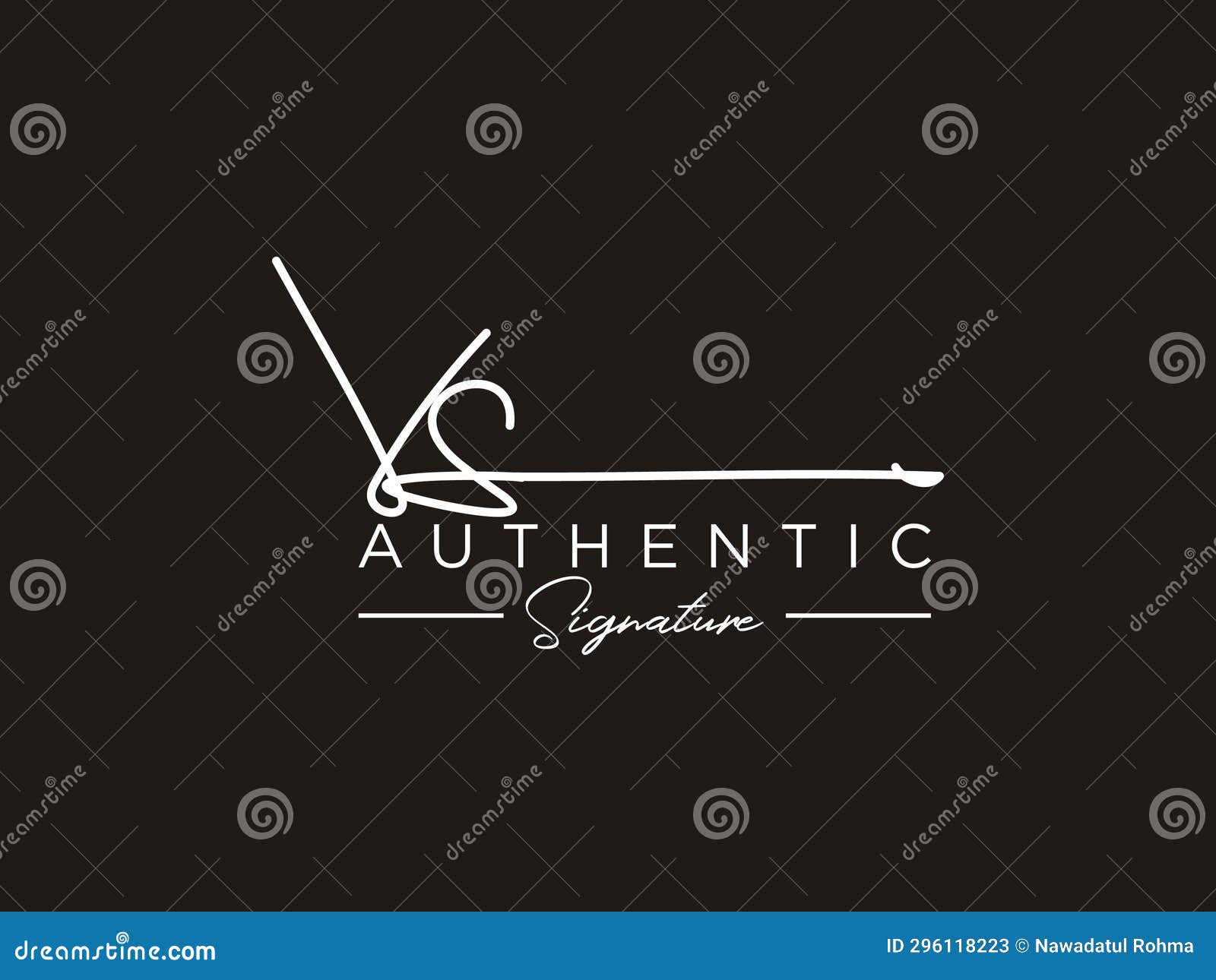 Letter VS Signature Logo Template Vector Stock Vector - Illustration of ...