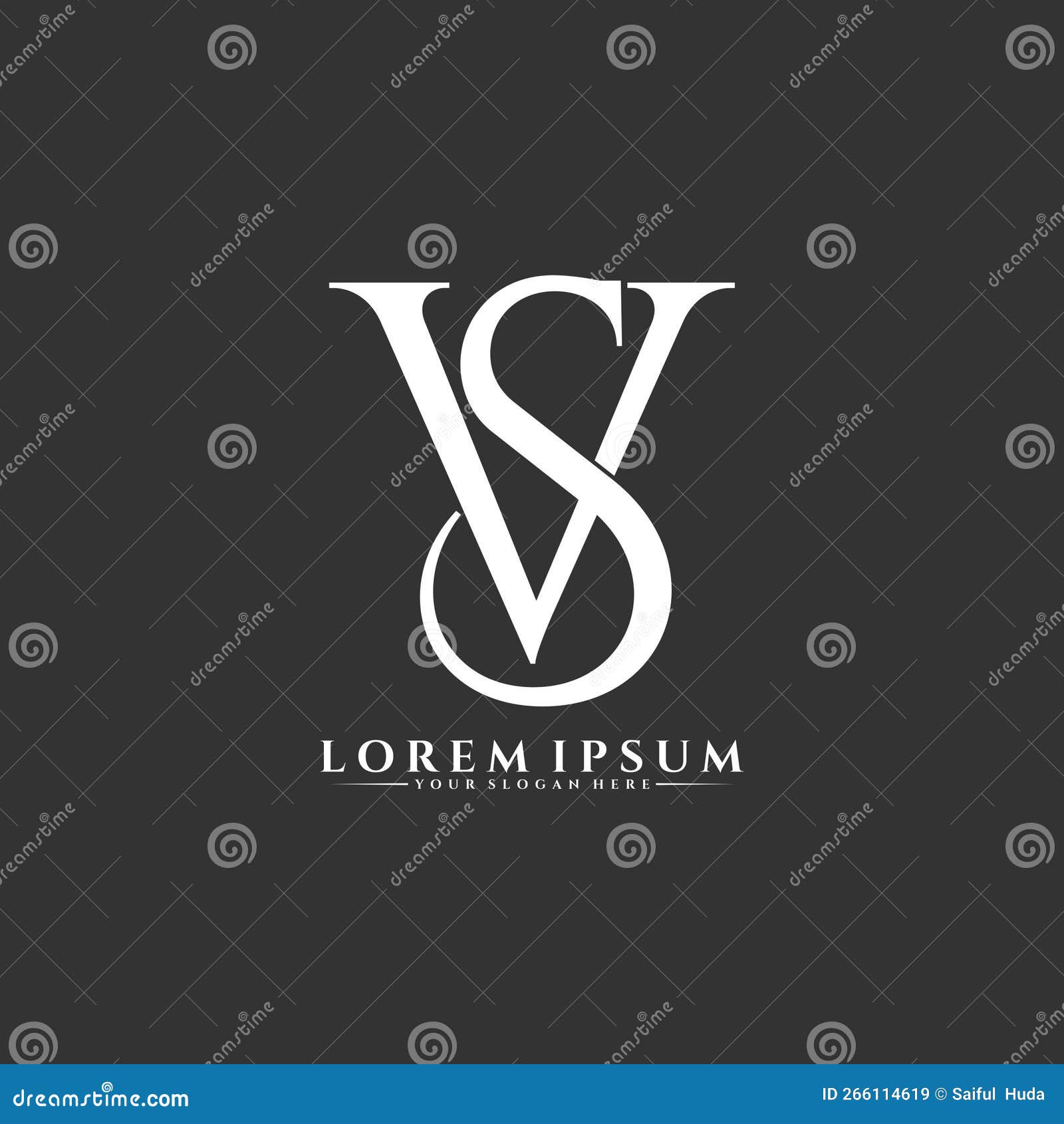 Letter VS Simple Monogram Logo Icon Design. Stock Vector - Illustration ...
