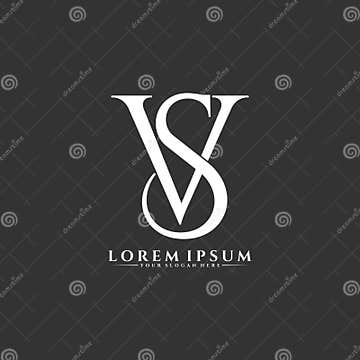 Letter VS Simple Monogram Logo Icon Design. Stock Vector - Illustration ...