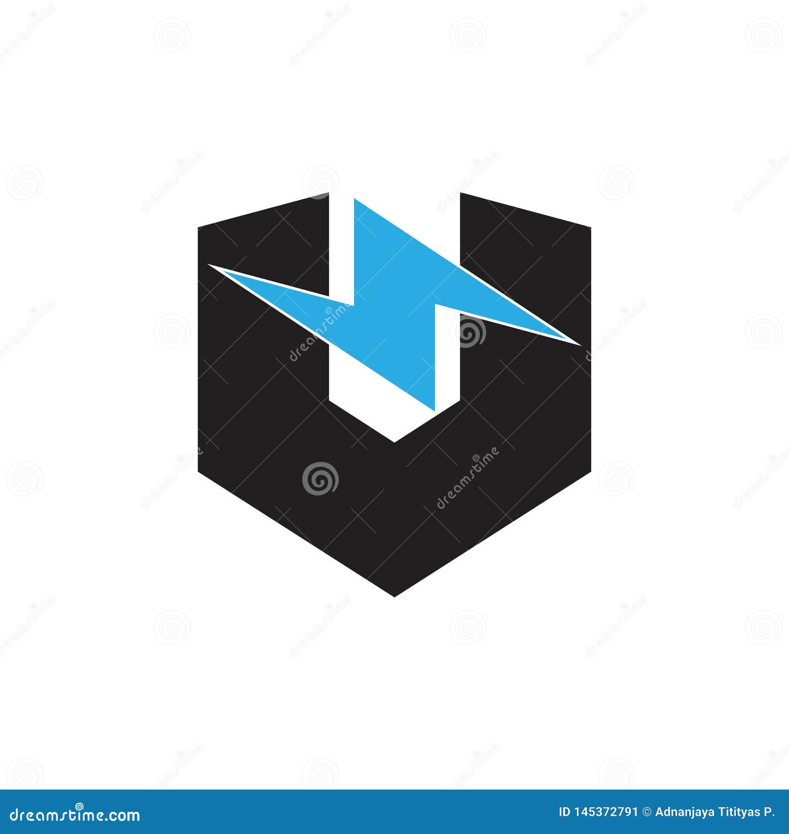 Letter Vs Thunder Shape Simple Geometric Logo Vector Energy Stock ...