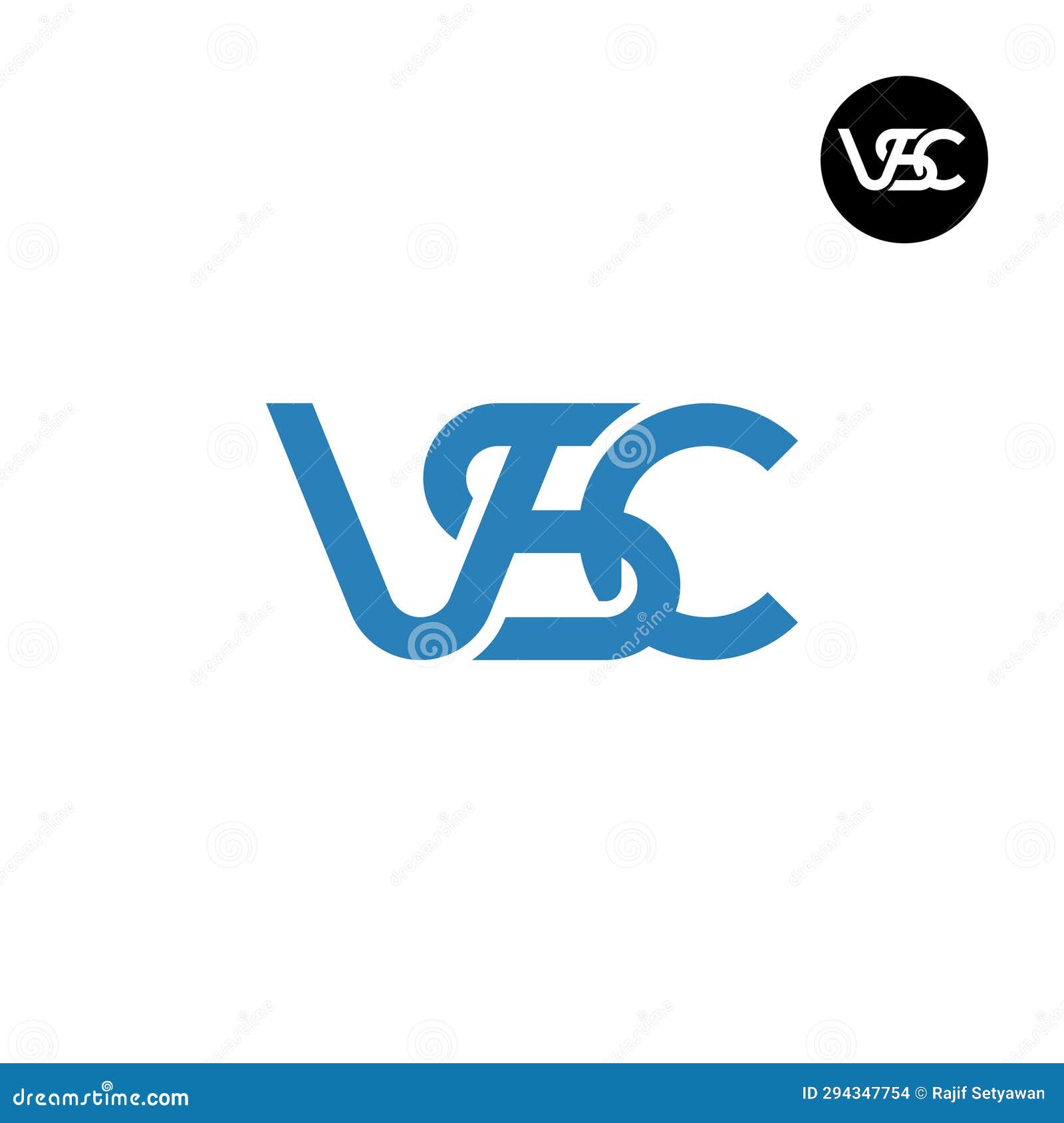 Letter VSC Monogram Logo Design Stock Vector - Illustration of monogram ...