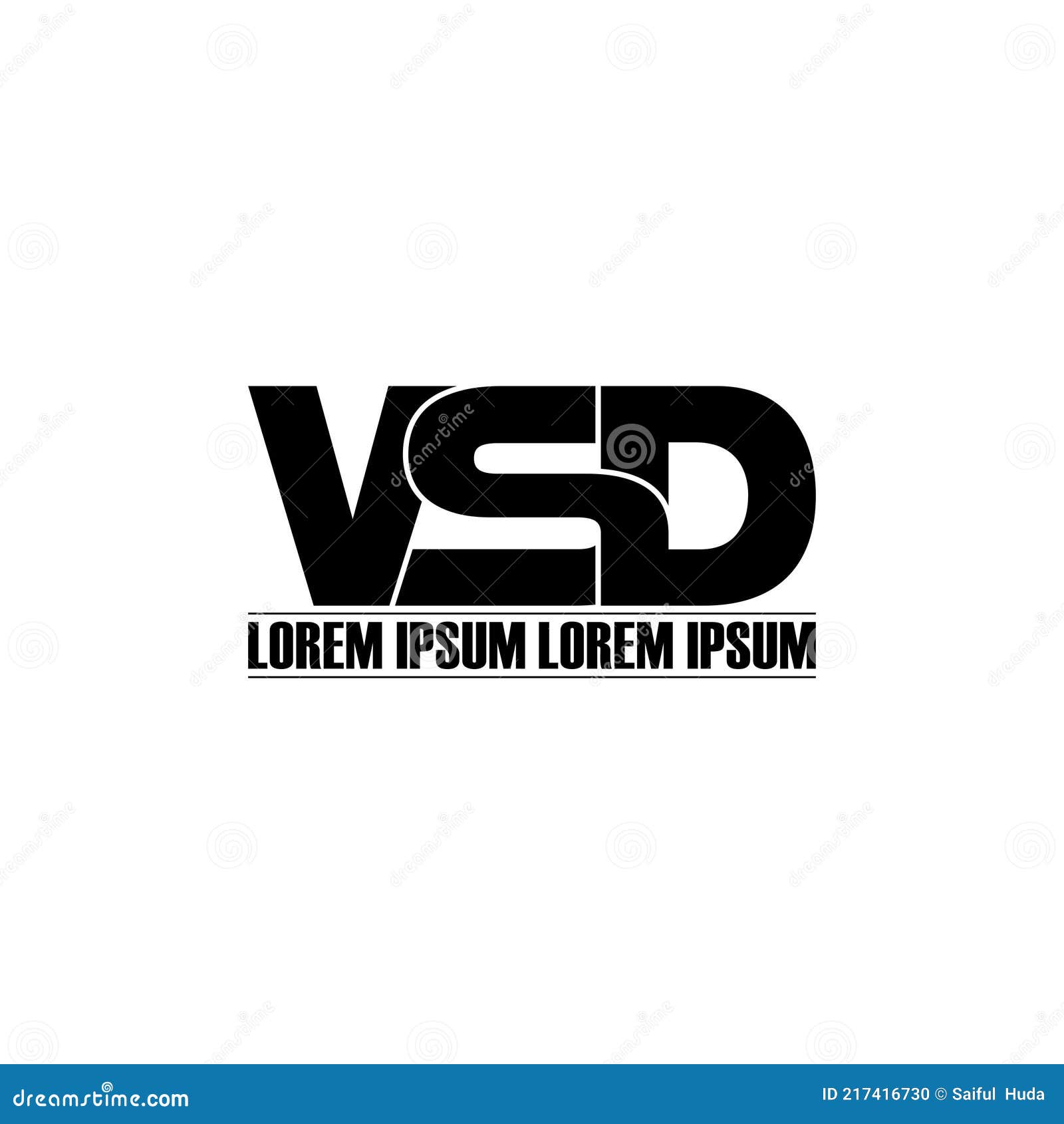 Letter VSD Simple Monogram Logo Icon Design. Stock Vector ...