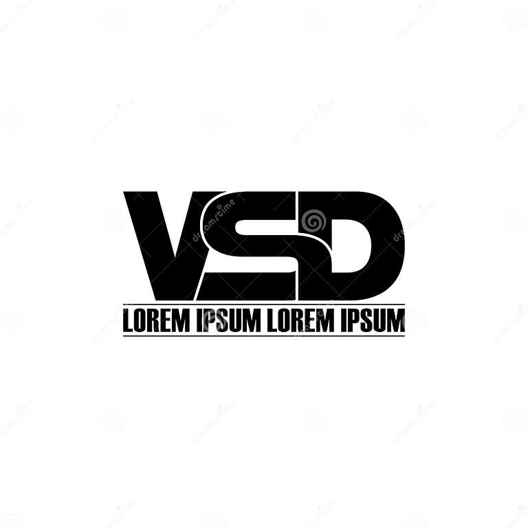 Letter VSD Simple Monogram Logo Icon Design. Stock Vector ...