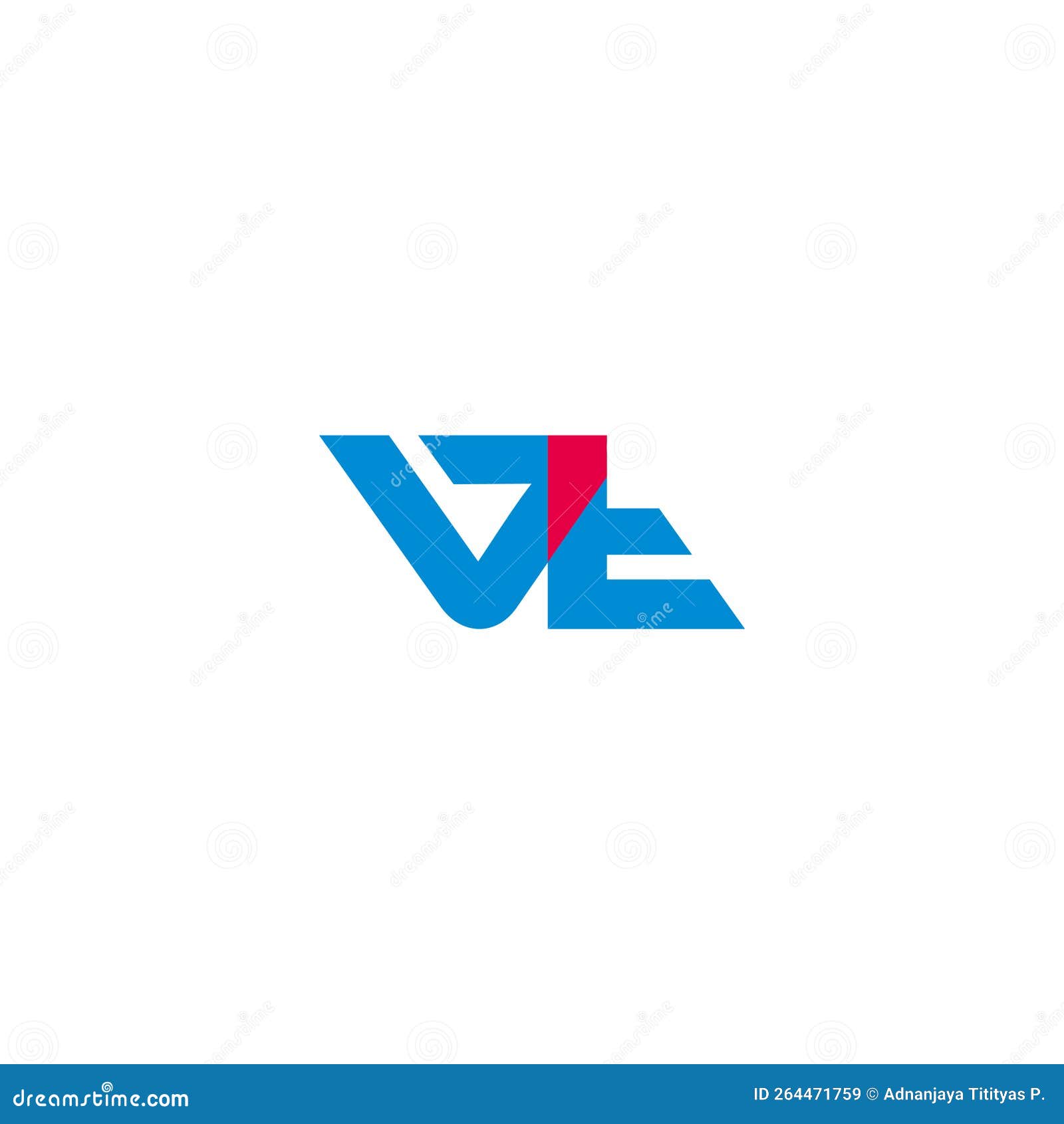 Letter Vt Linked Colorful Simple Logo Vector Stock Vector ...