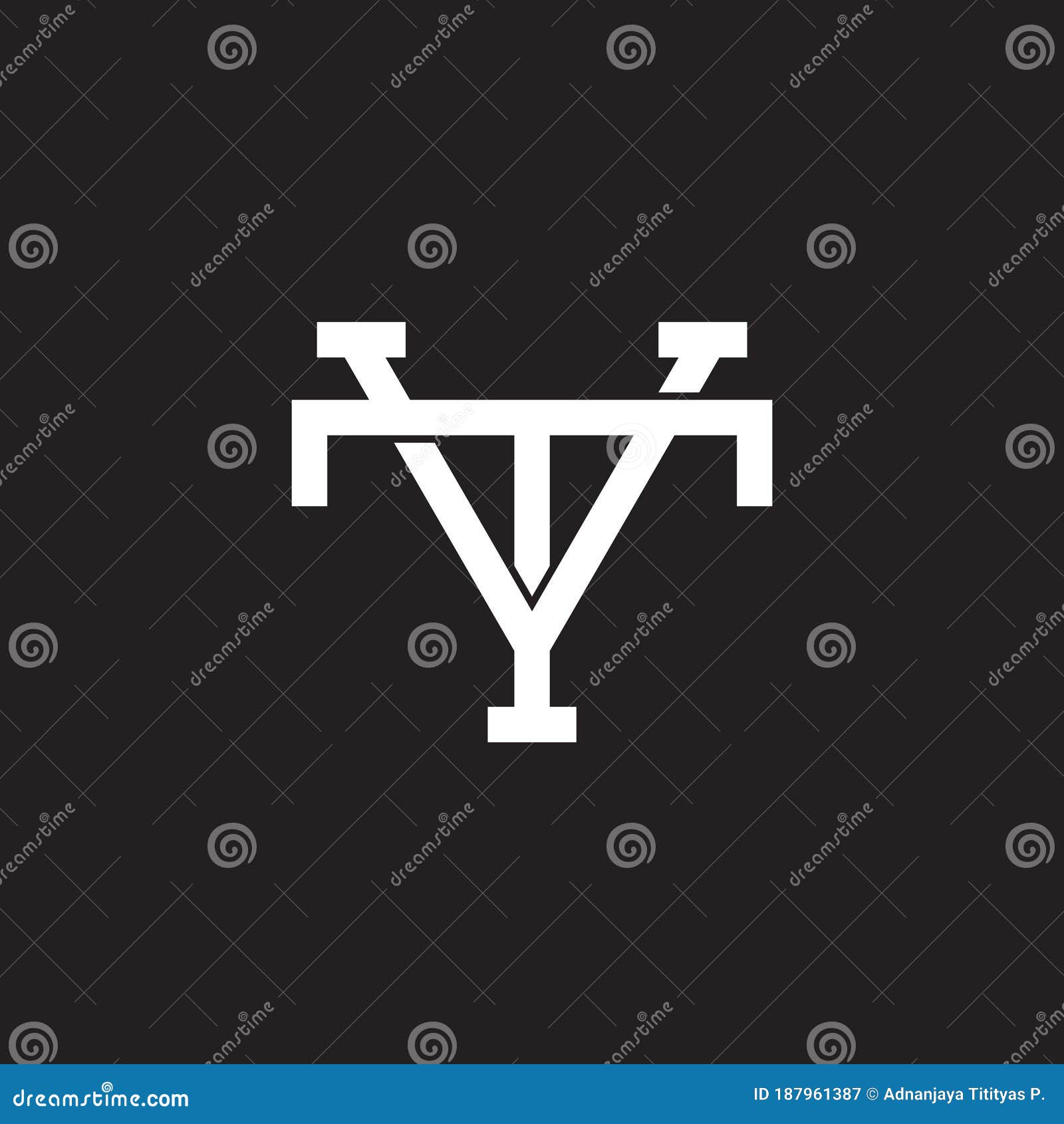 Letter Vt Linked Geometric Line Design Symbol Logo Vector Stock Vector ...