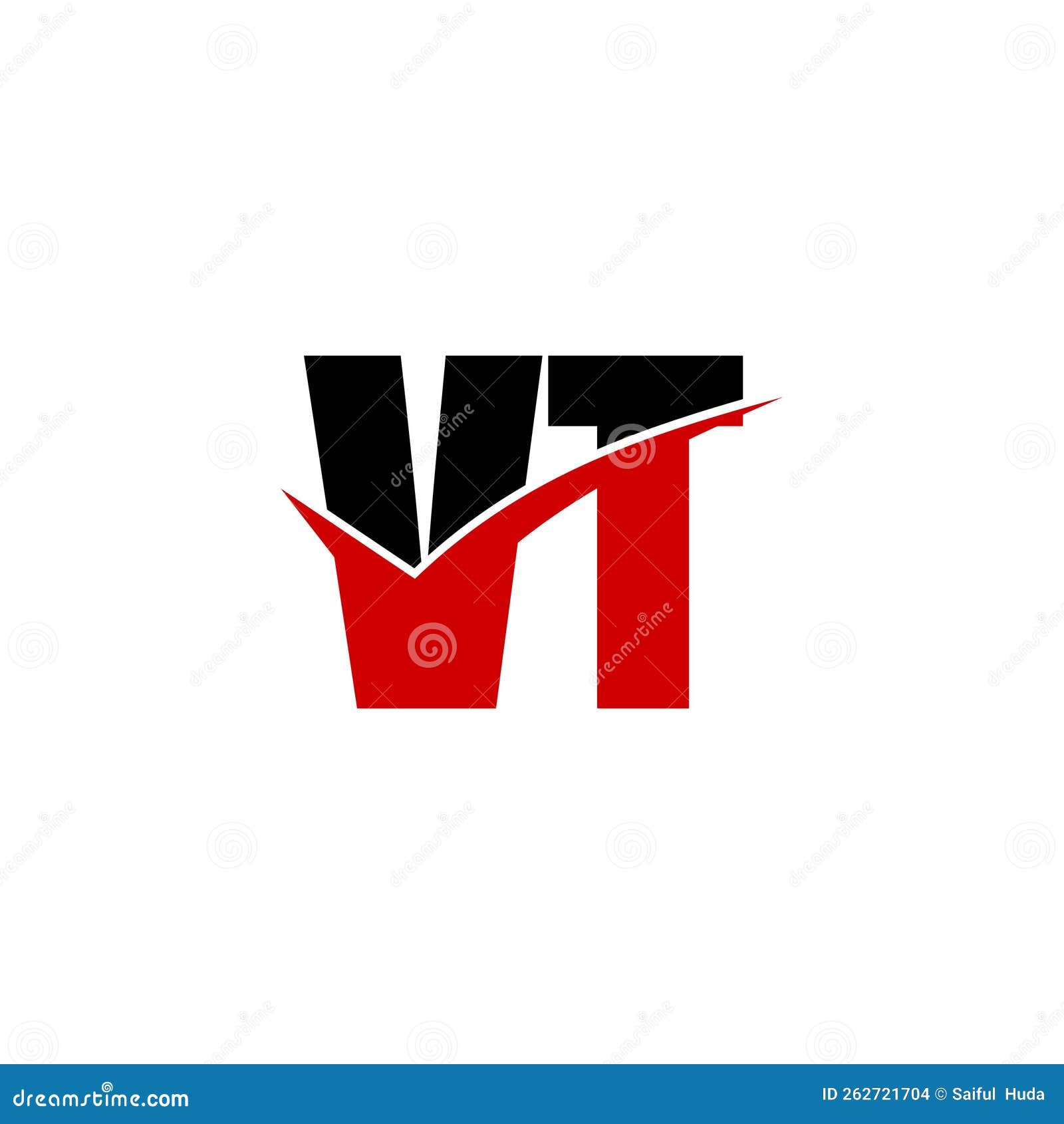 Letter VT Simple Monogram Logo Icon Design. Stock Vector - Illustration ...